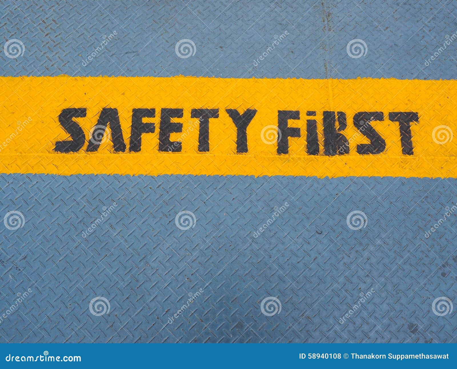 Safety First Written on the Port Stock Photo - Image of build, labor ...
