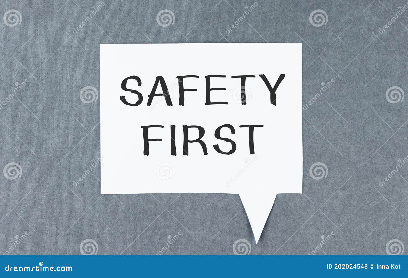Safety First Written on Yellow Sticky Note Stock Photo - Image of ...