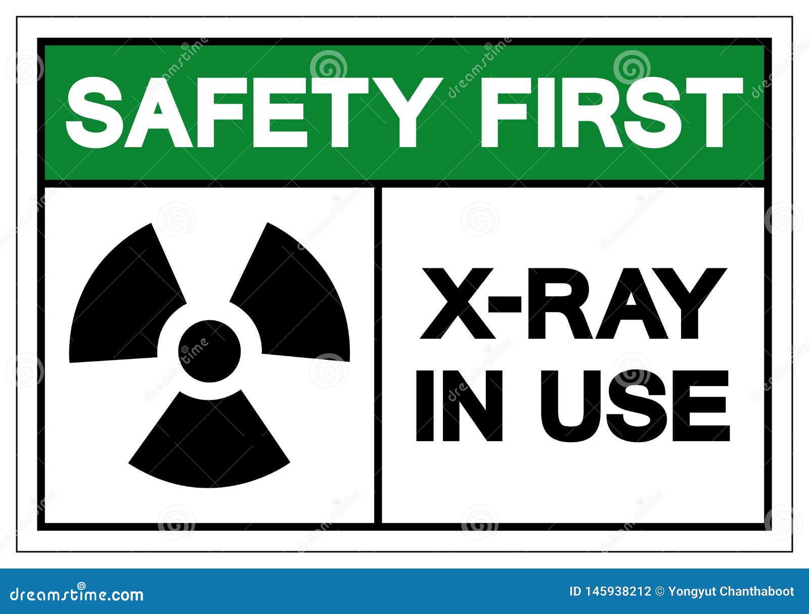 Notice X-Ray Radiation Symbol Sign, Vector Illustration, Isolate On ...