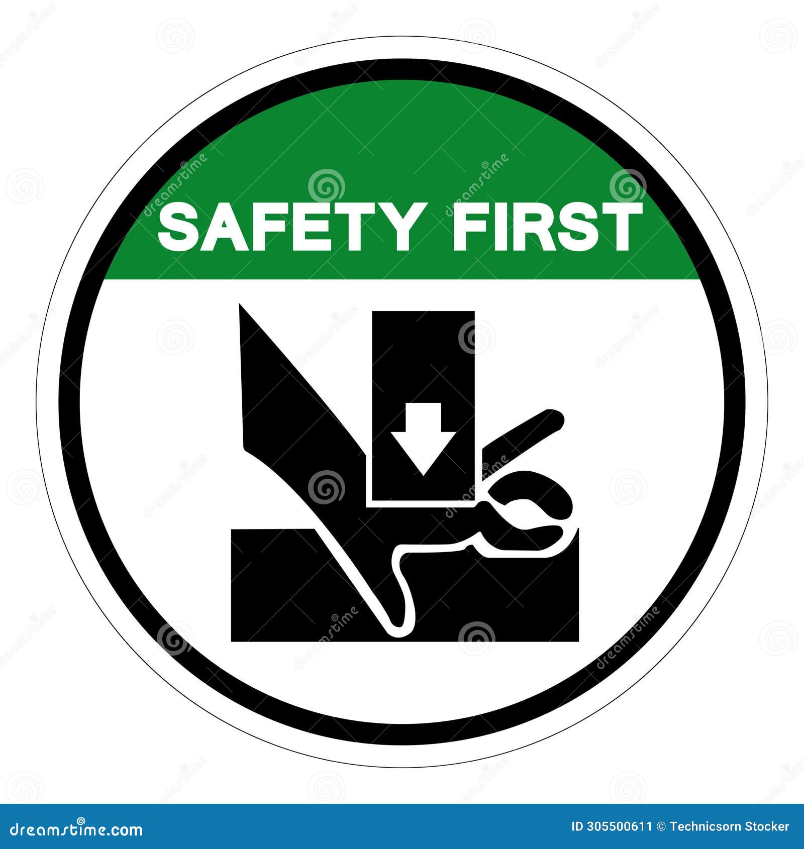 Safety First You Hand when Using Silkscreen Symbol Sign, Vector ...