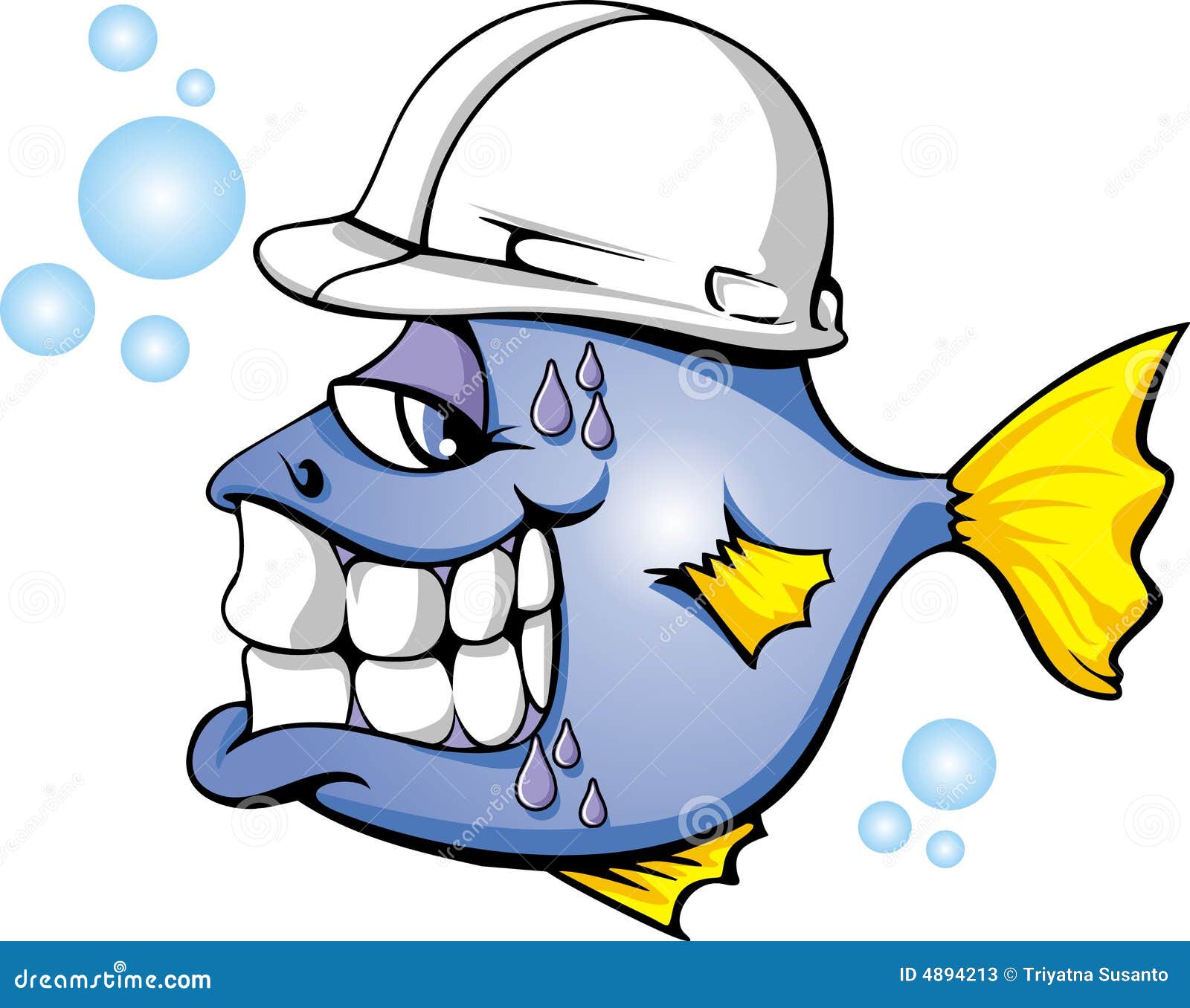 Safety fish stock vector. Illustration of water, safety - 4894213