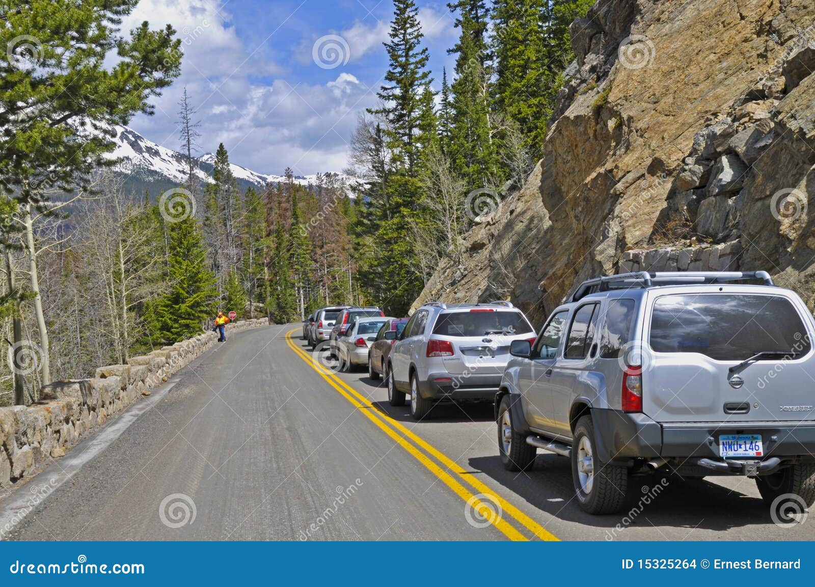 Safety Flagger, Construction on U.S. 34, Colorado Editorial Stock Image ...