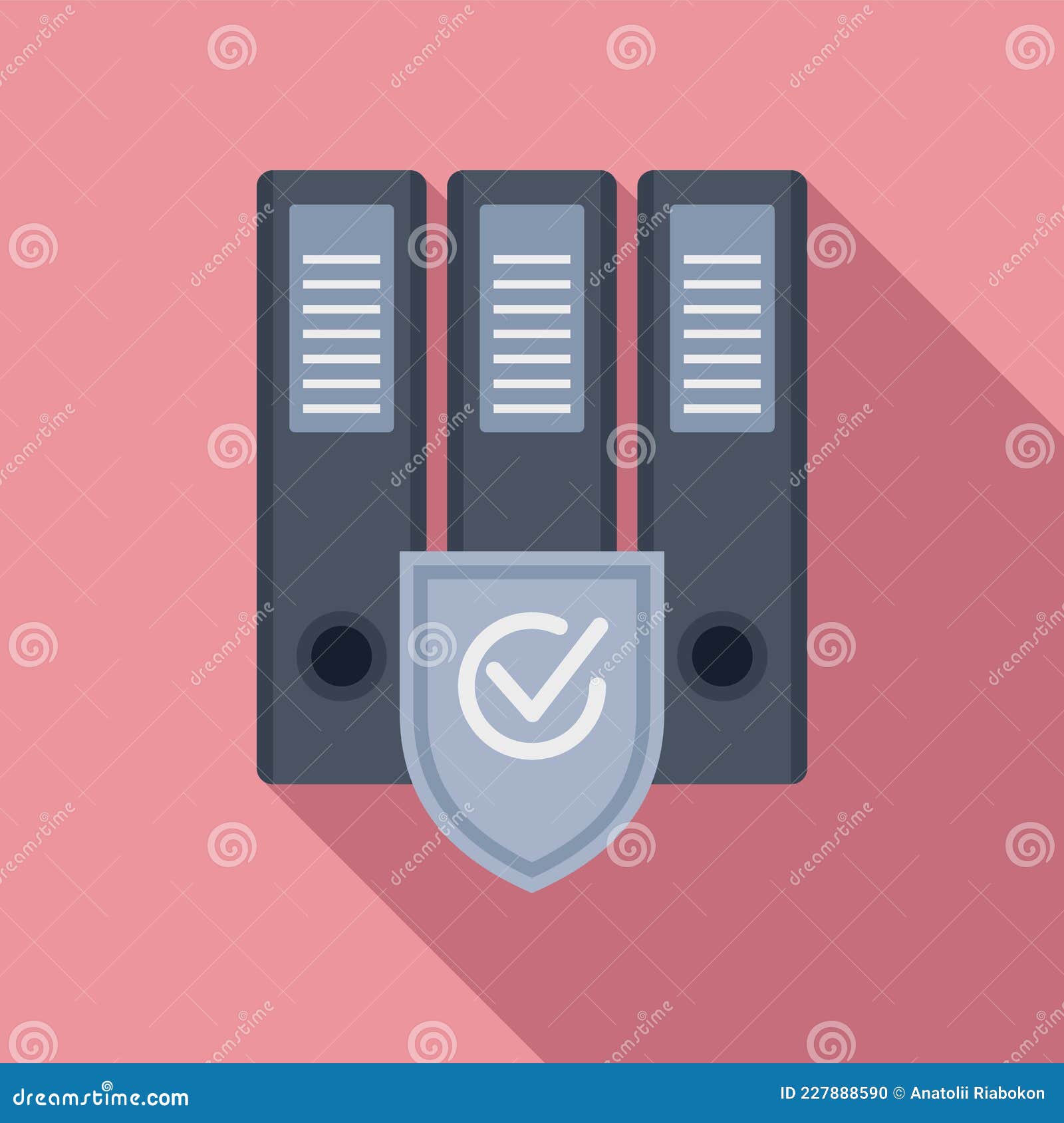Safety Folders Icon Flat Vector. File Folder Stock Vector ...