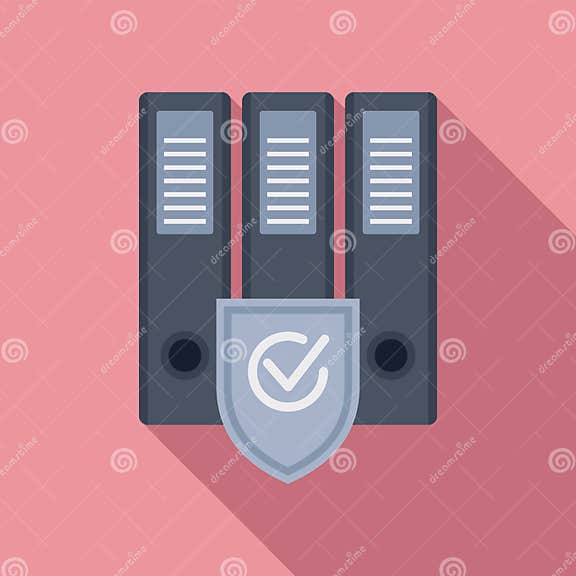 Safety Folders Icon Flat Vector. File Folder Stock Vector ...