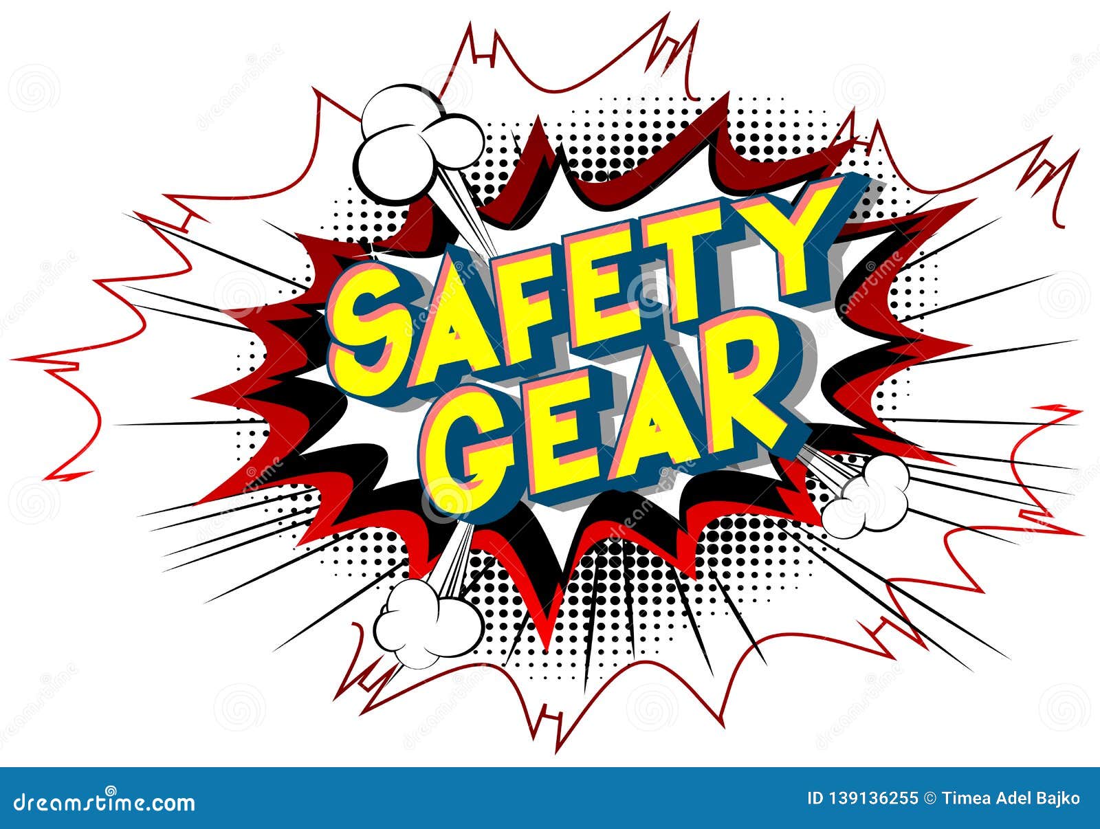Safety Gear - Comic Book Style Words. Stock Vector - Illustration of ...