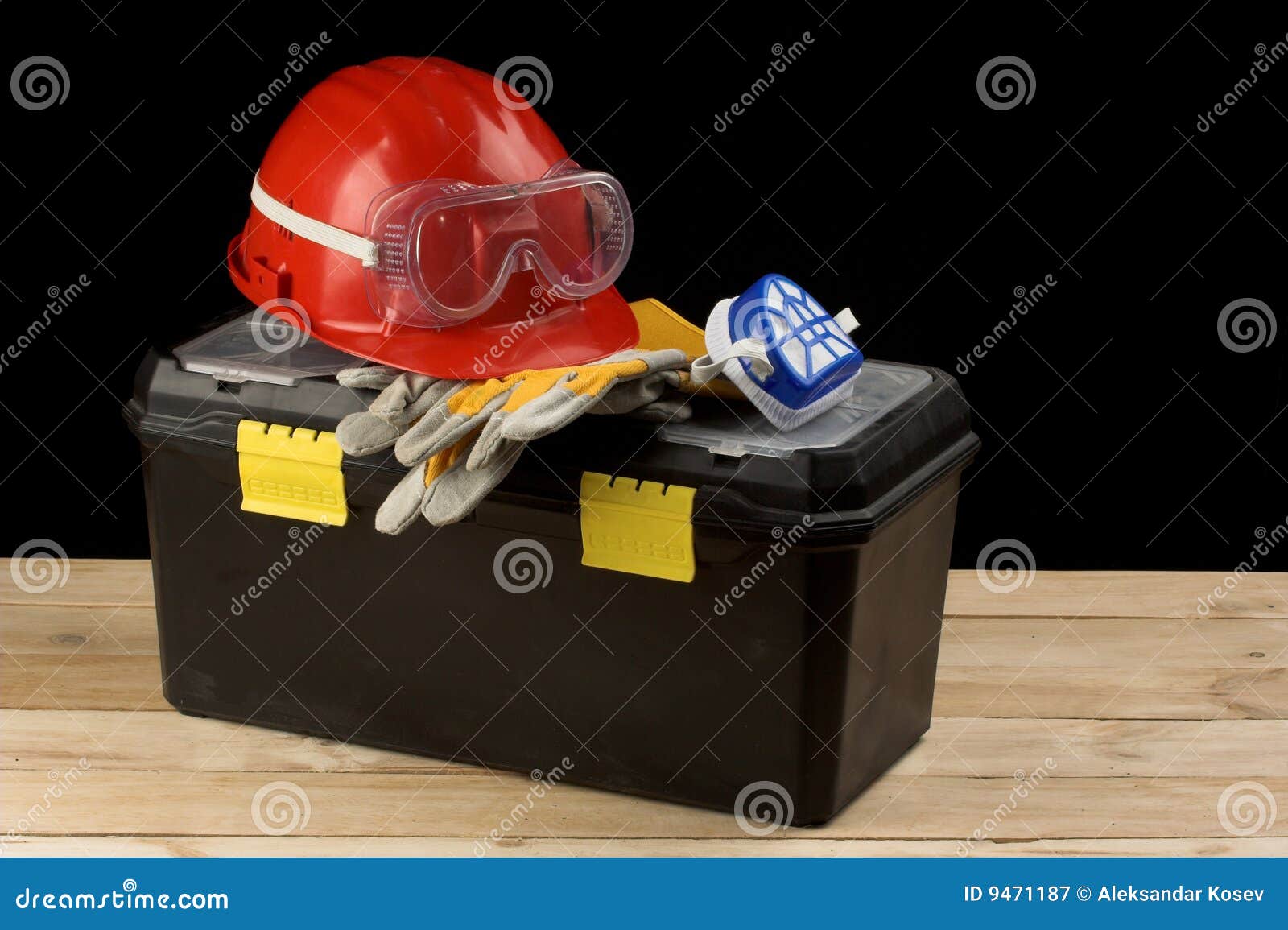 Safety gear kit stock image. Image of careful, danger - 9471187