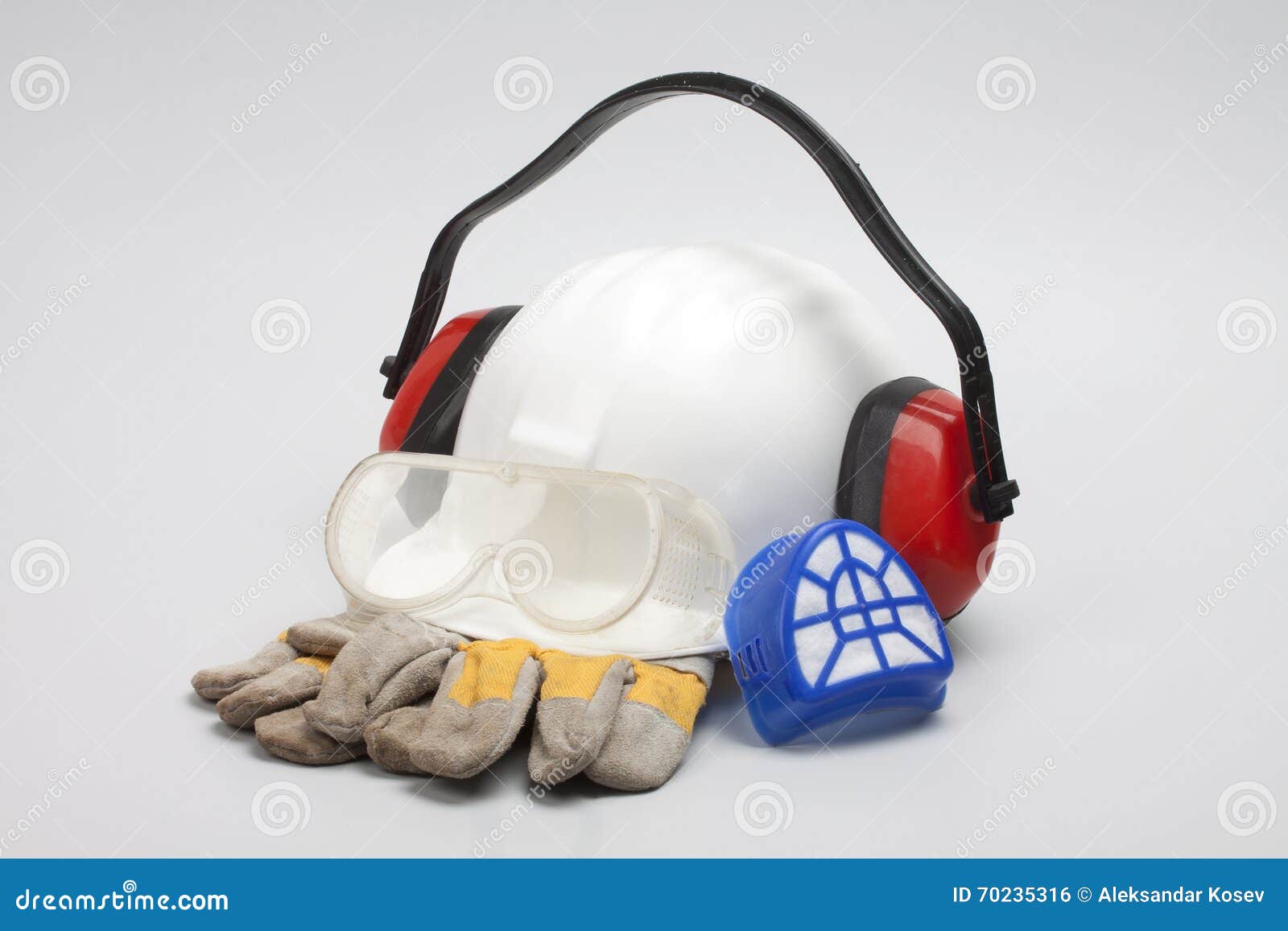 Safety gear kit stock photo. Image of protection, danger - 70235316