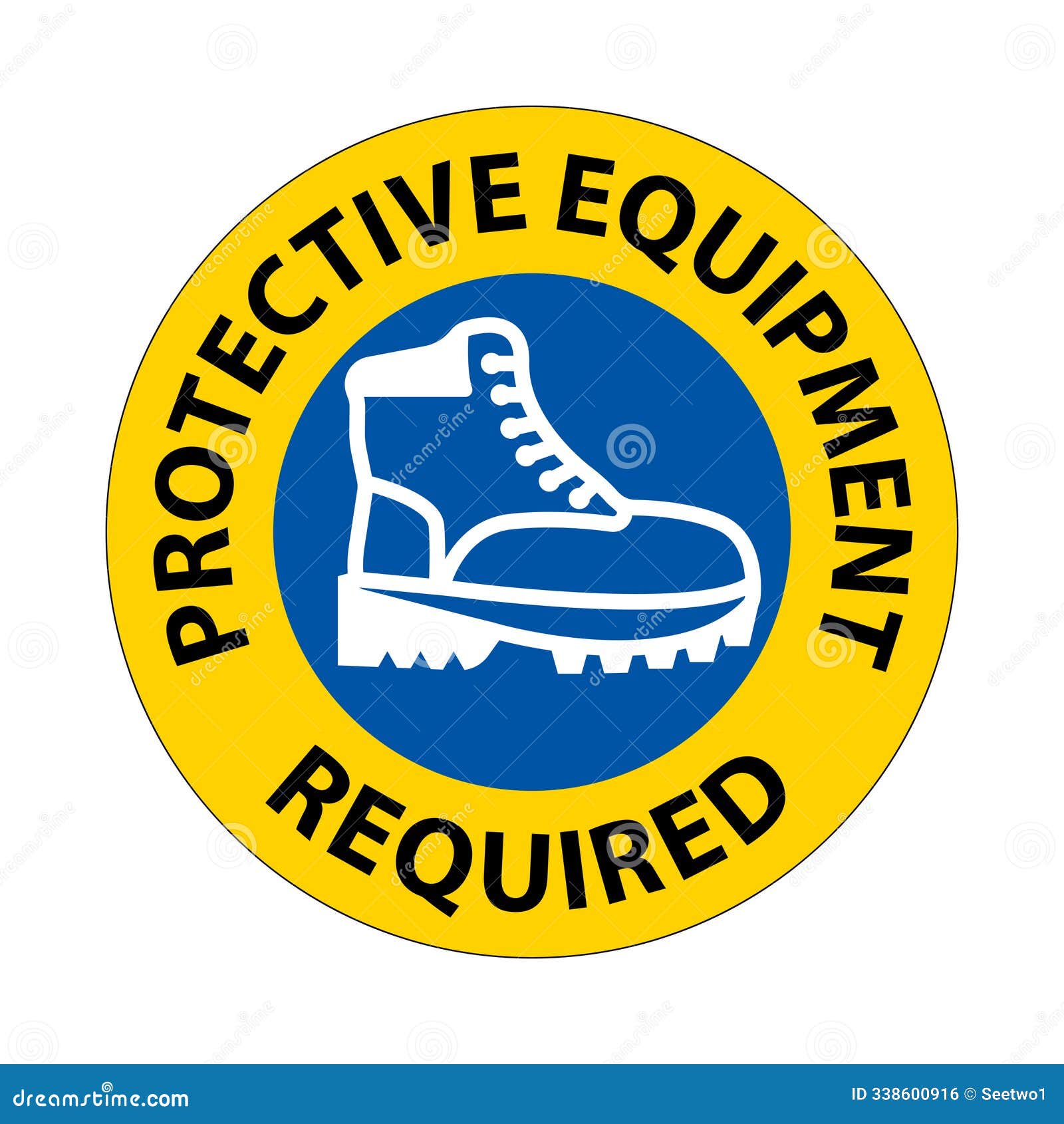 Safety Gear Required Sign Illustrations Stock Vector - Illustration of ...