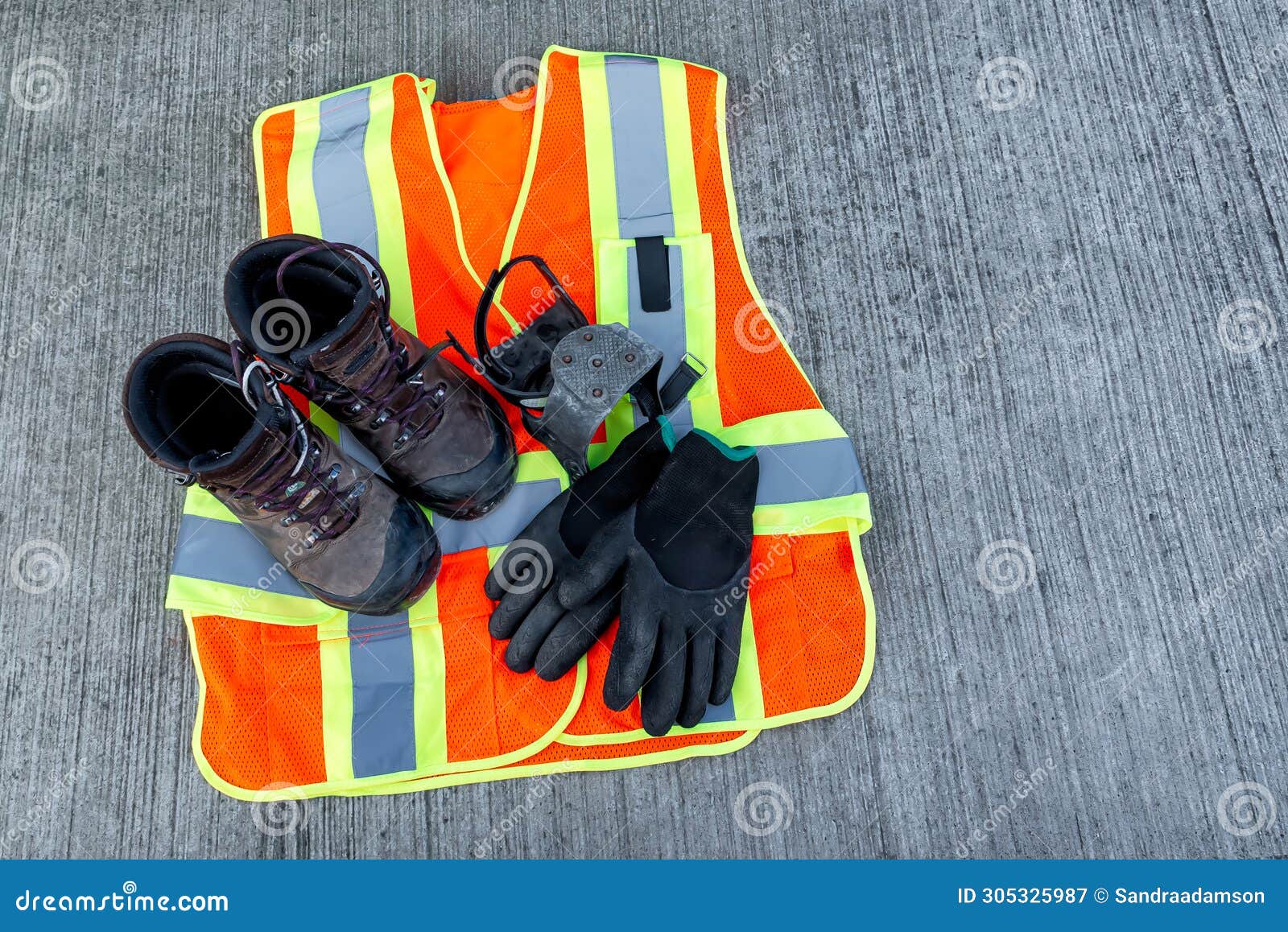 Safety Gear for Workers stock image. Image of leather - 305325987