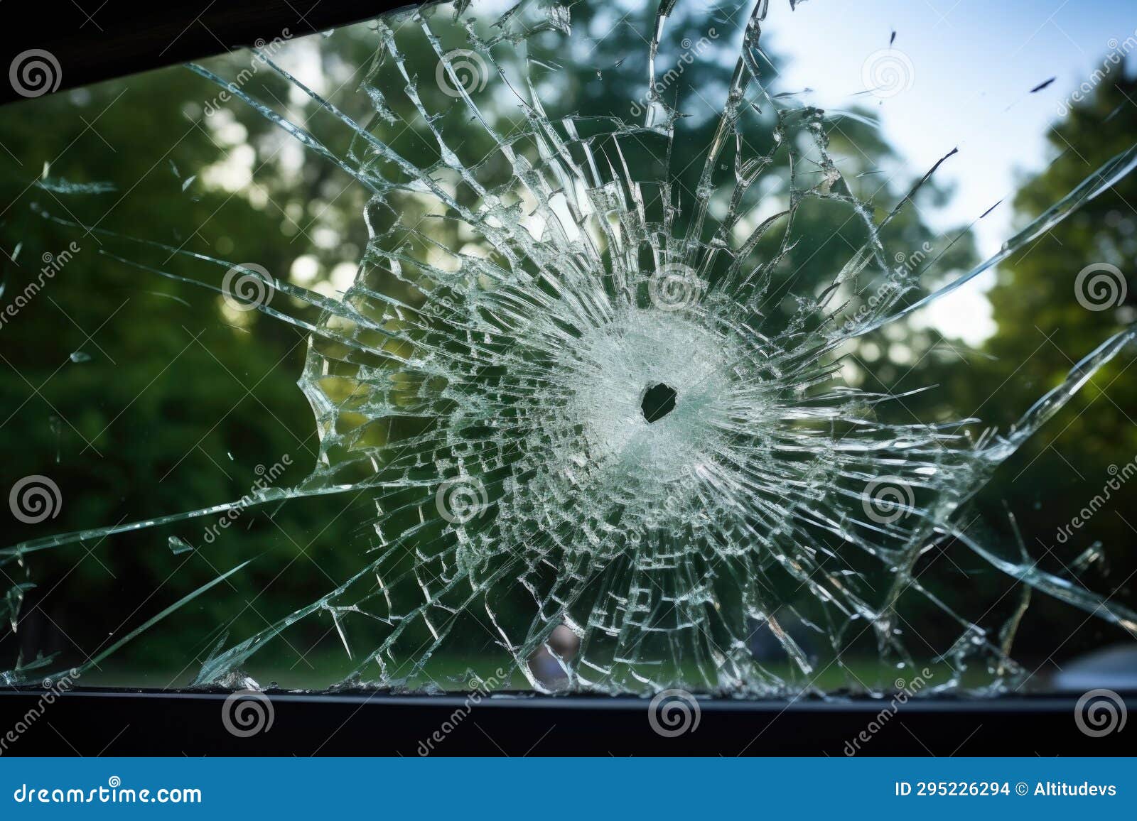 Safety Glass Window from the Inside Stock Photo - Image of safety ...