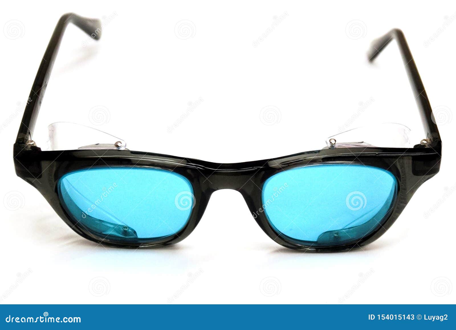 Safety Glasses with Blue Glass. Eye Protection Stock Image - Image of ...