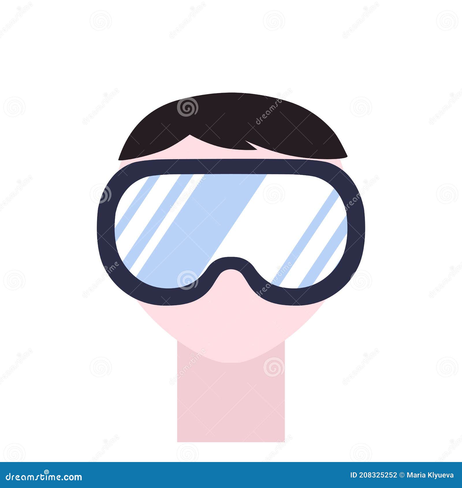 Safety Glasses Goggles. 2d Flat Isolated Vector Stock Vector ...