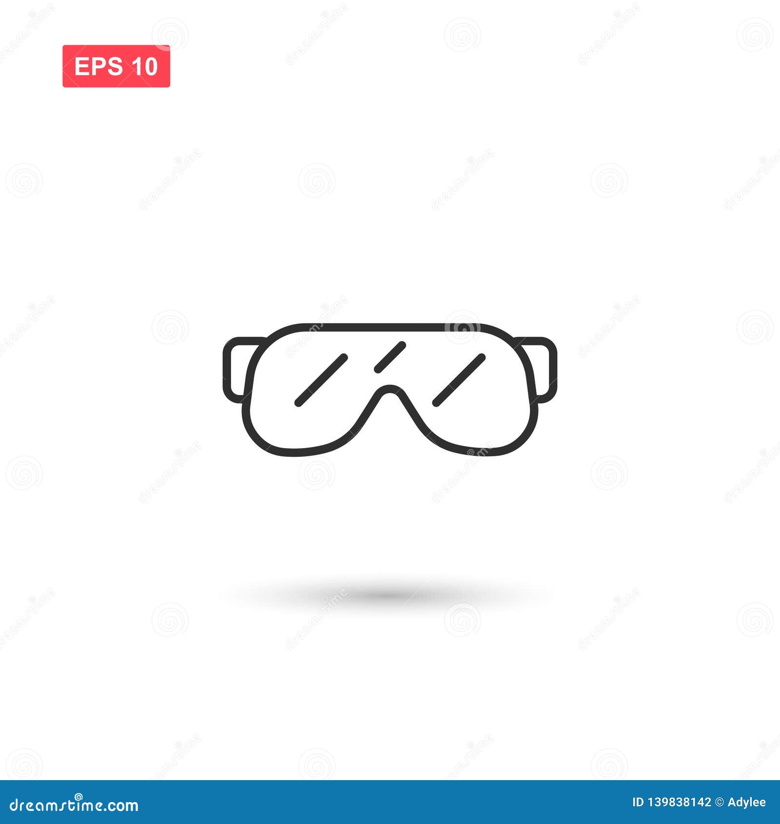 Safety Glasses Icon Vector Design Isolated 4 Stock Vector ...