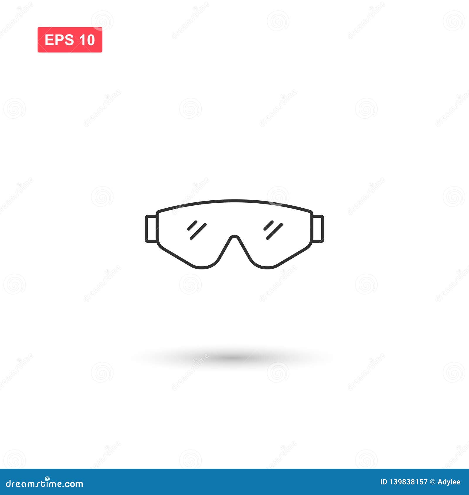 Safety Glasses Icon Vector Design Isolated 6 Stock Vector ...