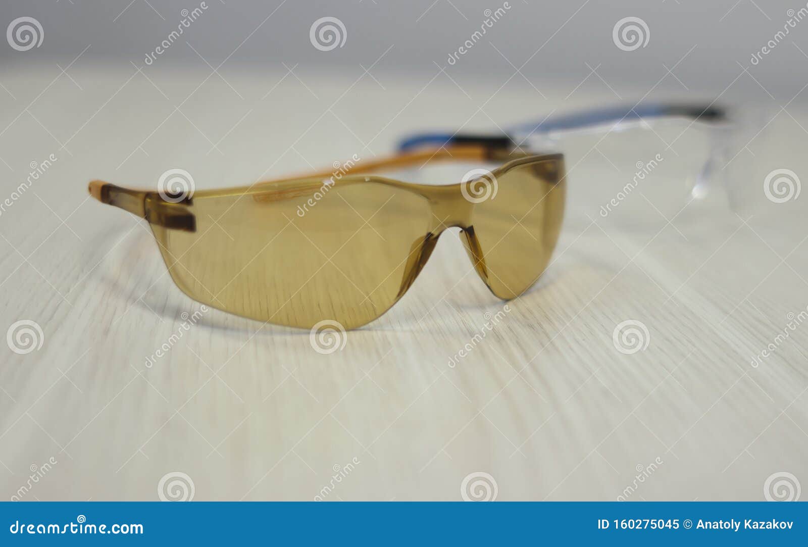 Safety Glasses for Work are on the Table Stock Image - Image of ...