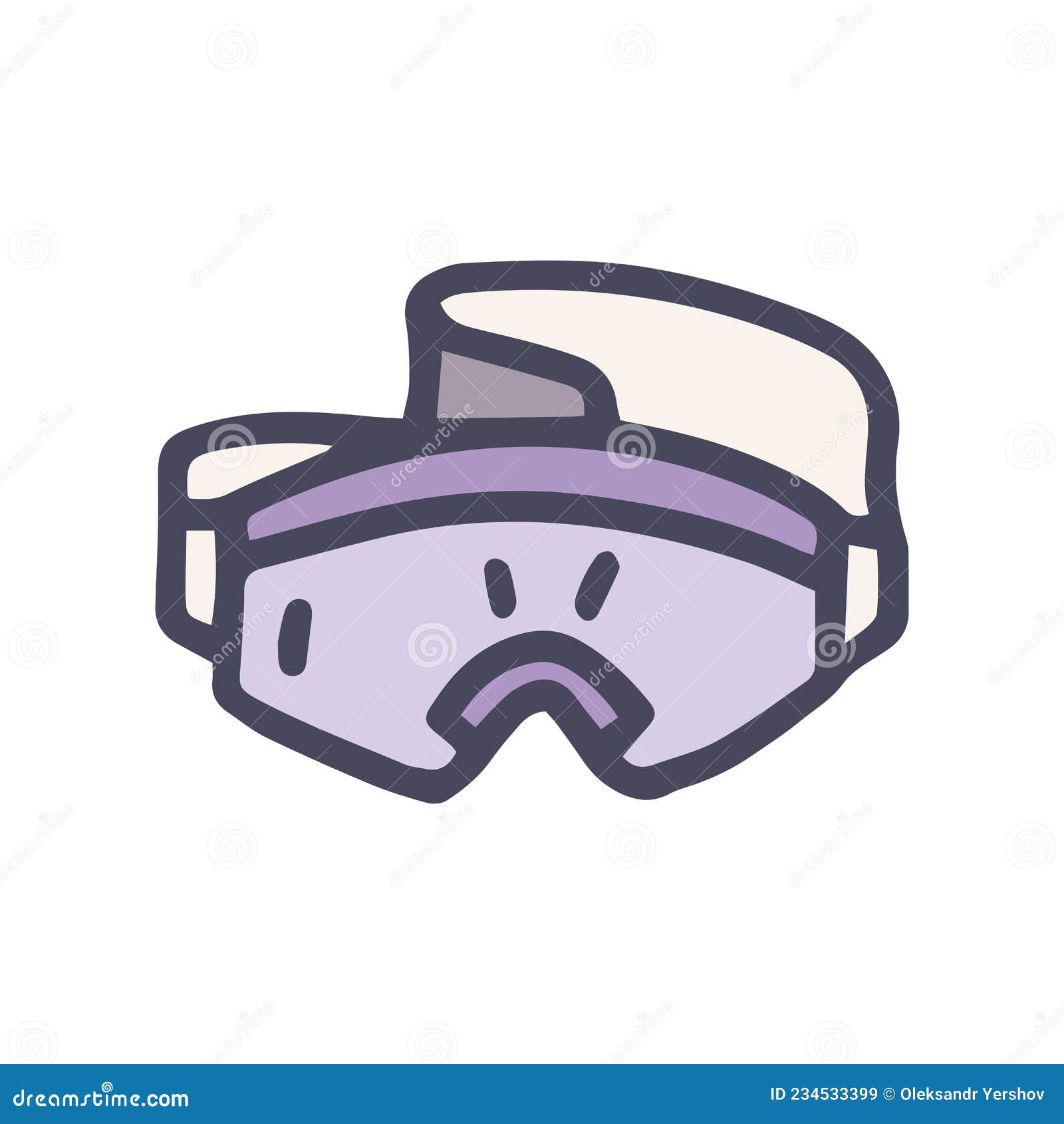Safety Goggles Color Vector Doodle Simple Icon Stock Vector ...