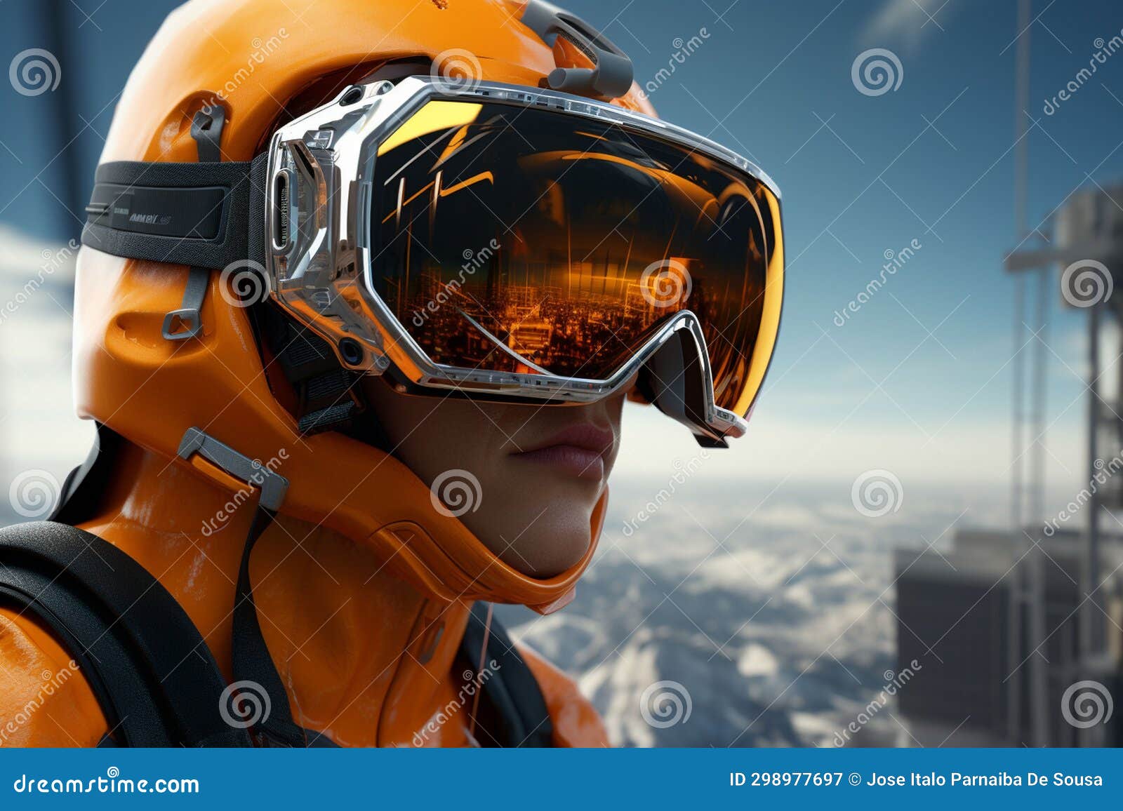 Safety Goggles with a Panoramic View for Enhanced Stock Illustration ...