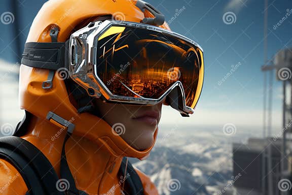 Safety Goggles with a Panoramic View for Enhanced Stock Illustration ...