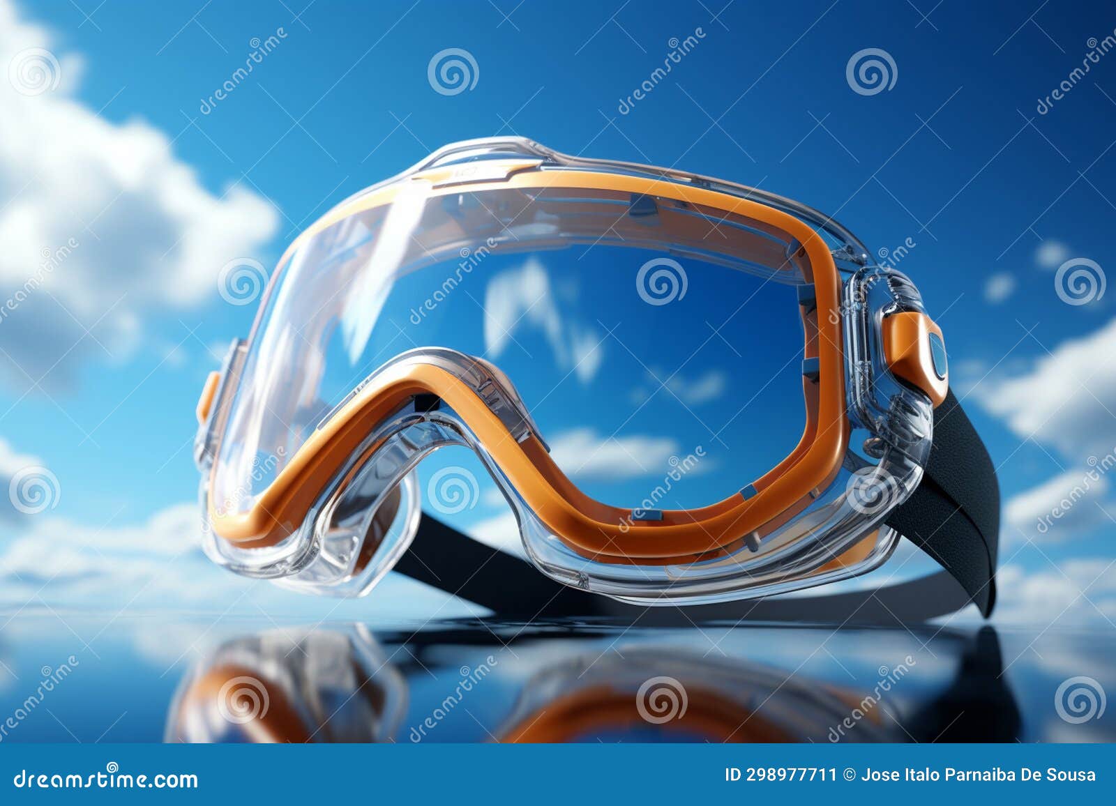Safety Goggles with a Panoramic View for Enhanced Stock Illustration ...