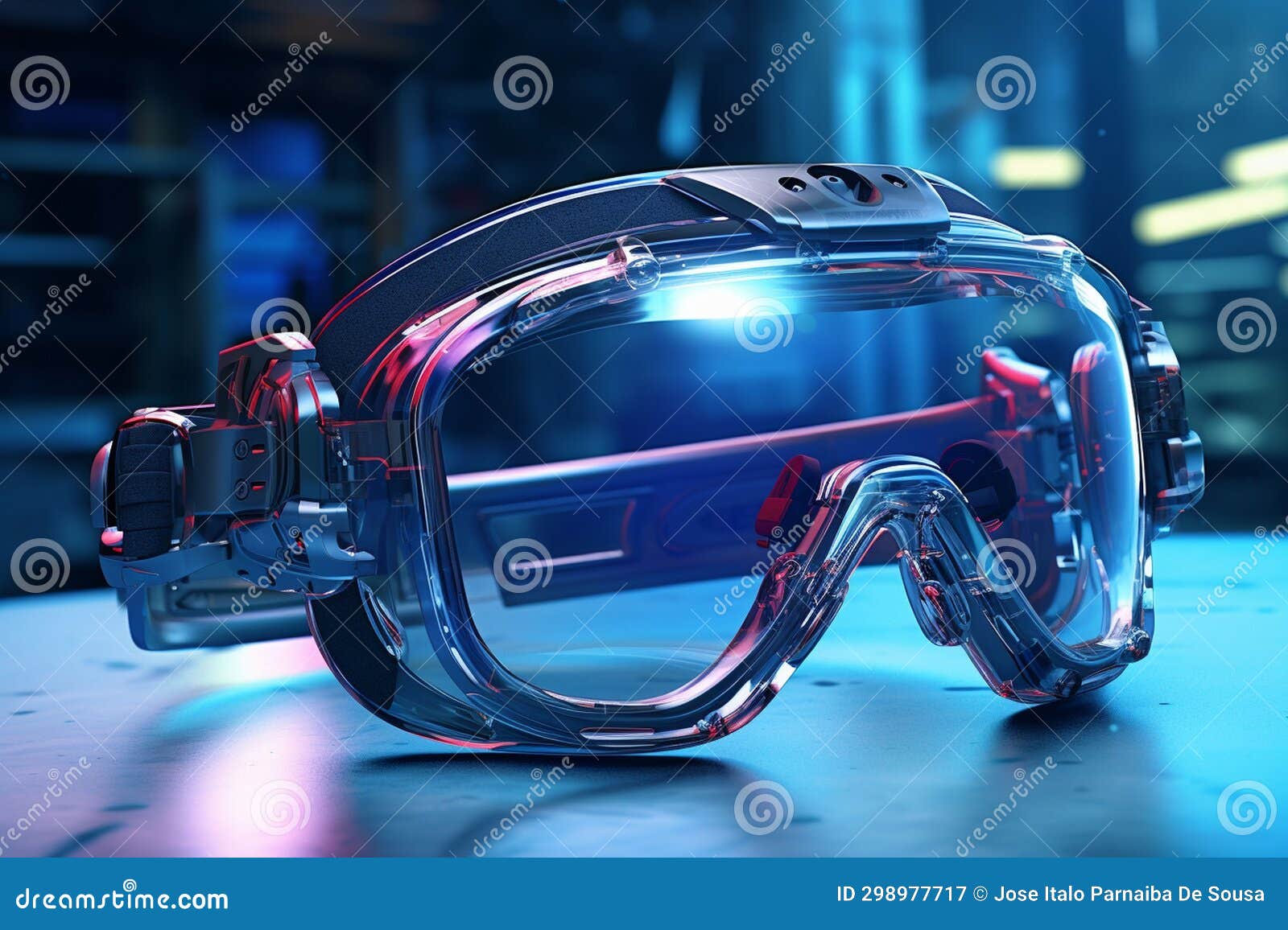 Safety Goggles with a Panoramic View for Enhanced Stock Illustration ...