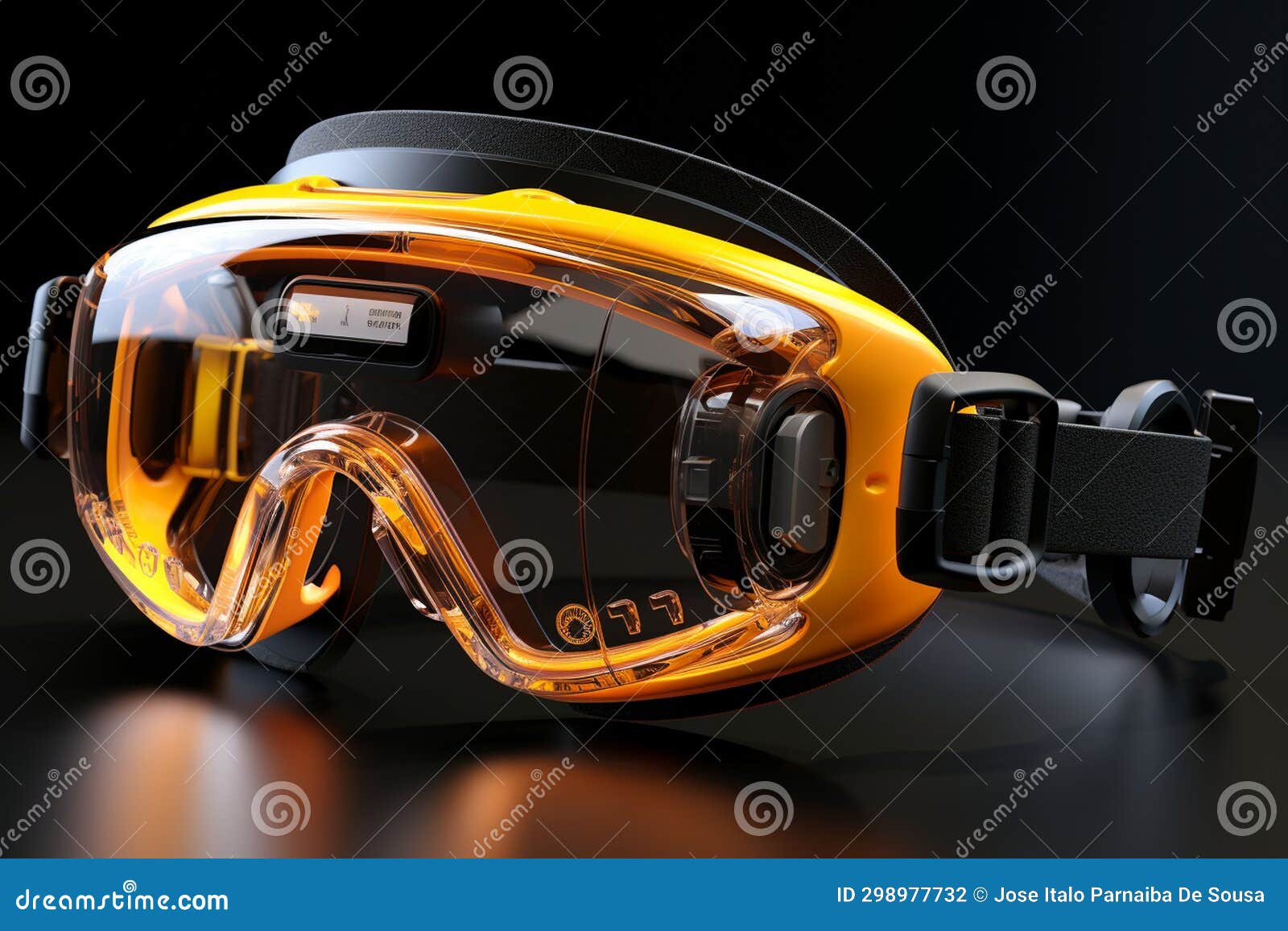 Safety Goggles with a Panoramic View for Enhanced Stock Illustration ...