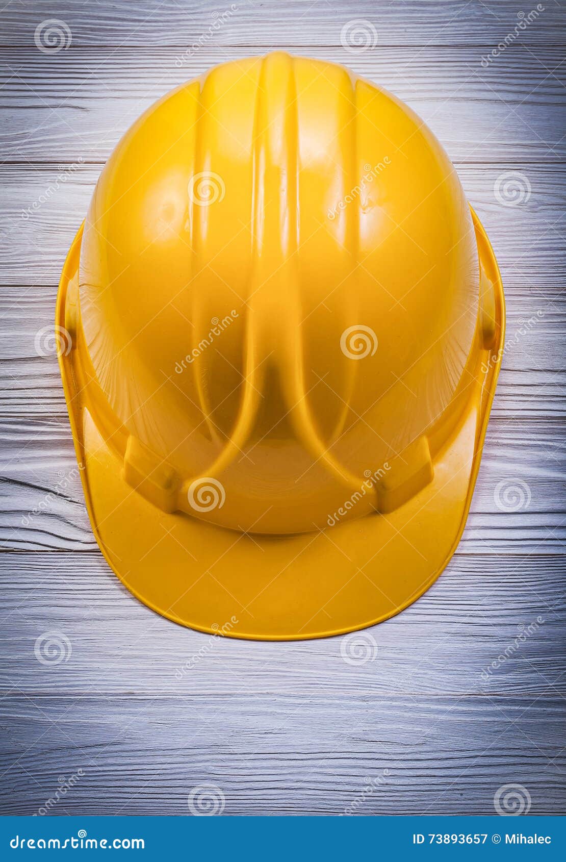 Safety Hard Hat on Wooden Board Construction Concept Stock Image ...