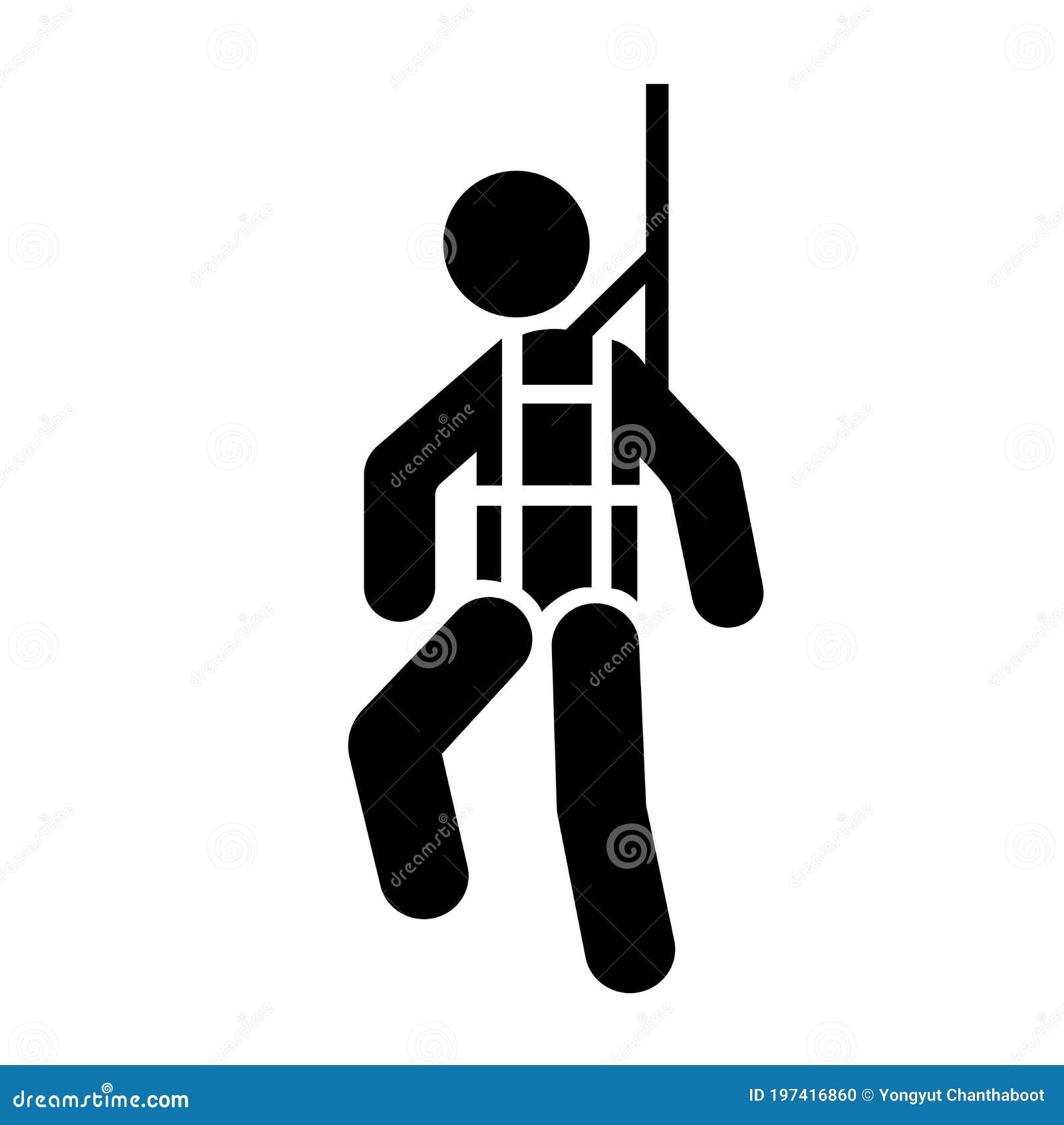 Safety Harness Sign. System Of Belts Or Restraints To Hold A Person To ...