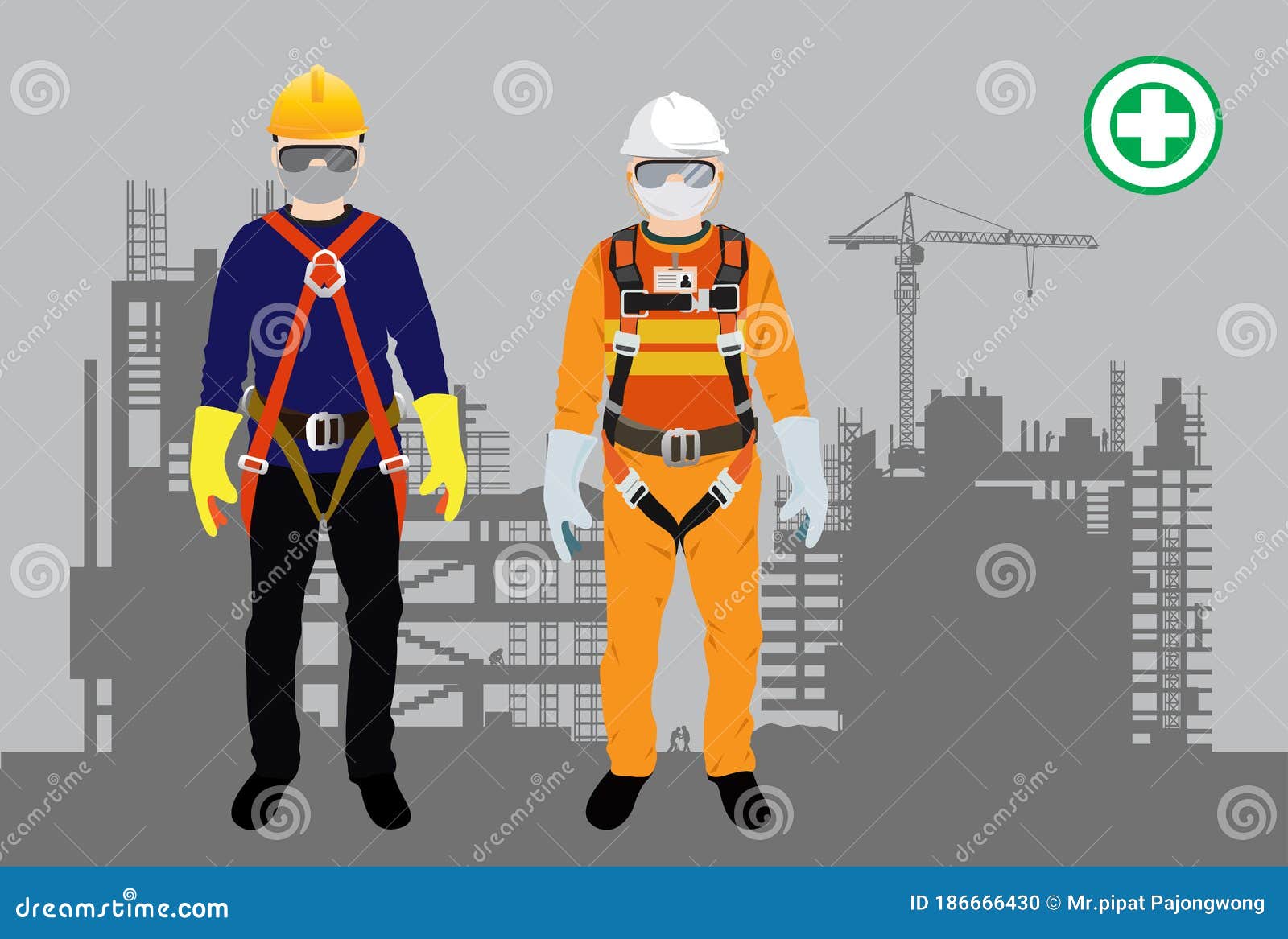 Safety Harness , Construction Vector Stock Vector - Illustration of ...
