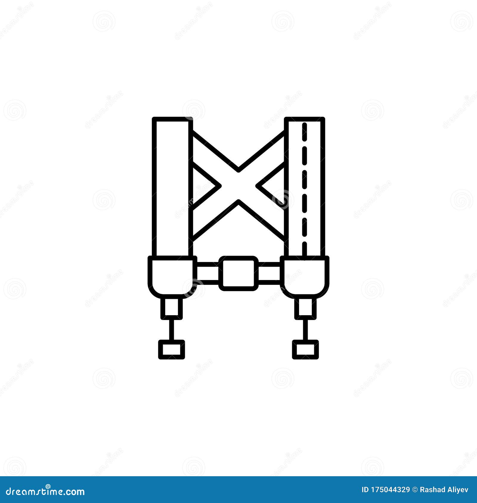 Safety, Harness Icon. Simple Line, Outline Vector Elements of Safety at ...