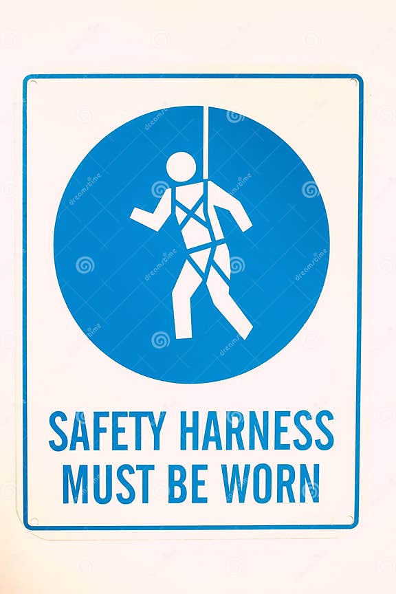 Safety Harness Sign stock illustration. Illustration of information ...