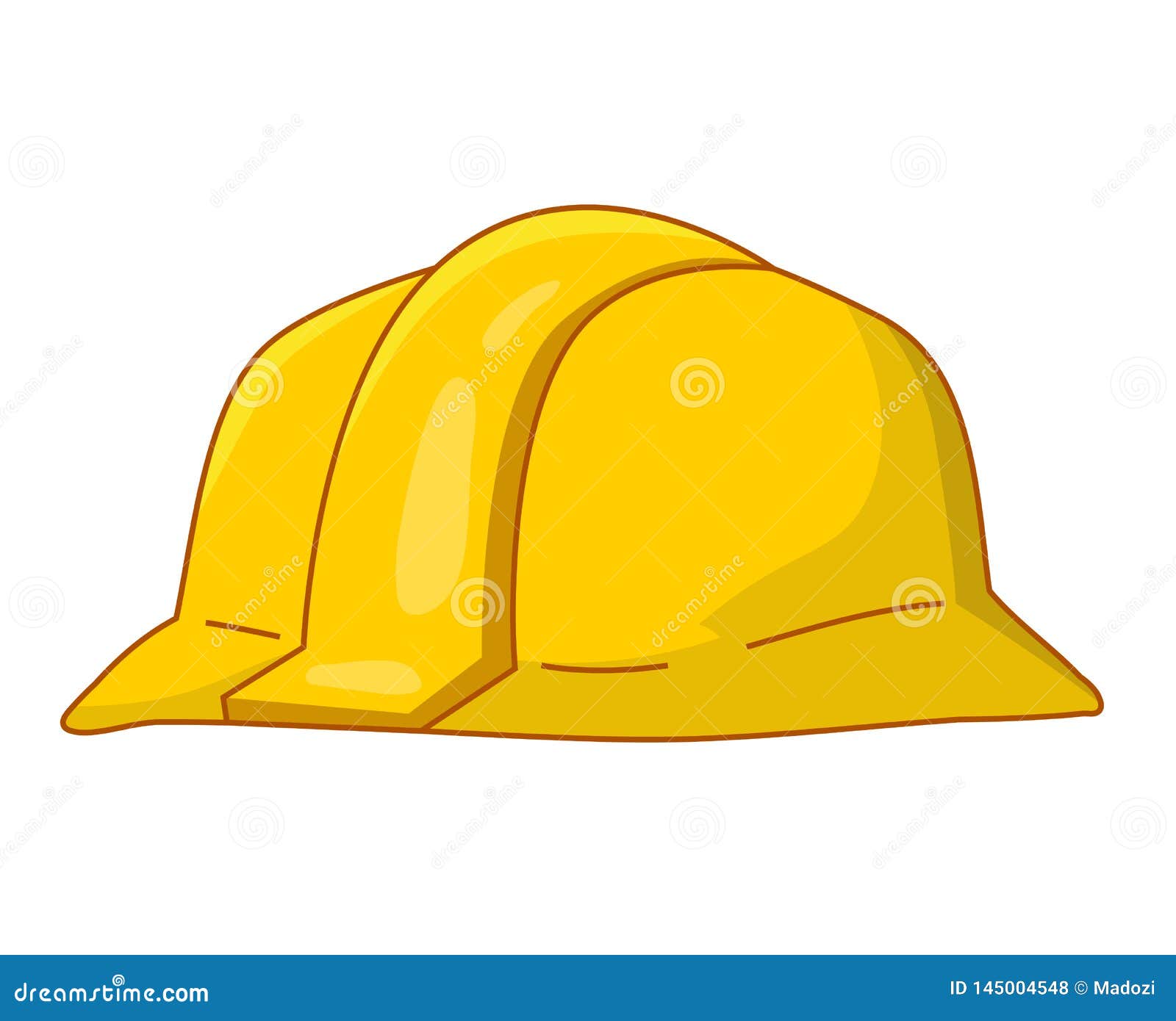 Safety Hat Isolated Illustration Stock Vector - Illustration of safe ...