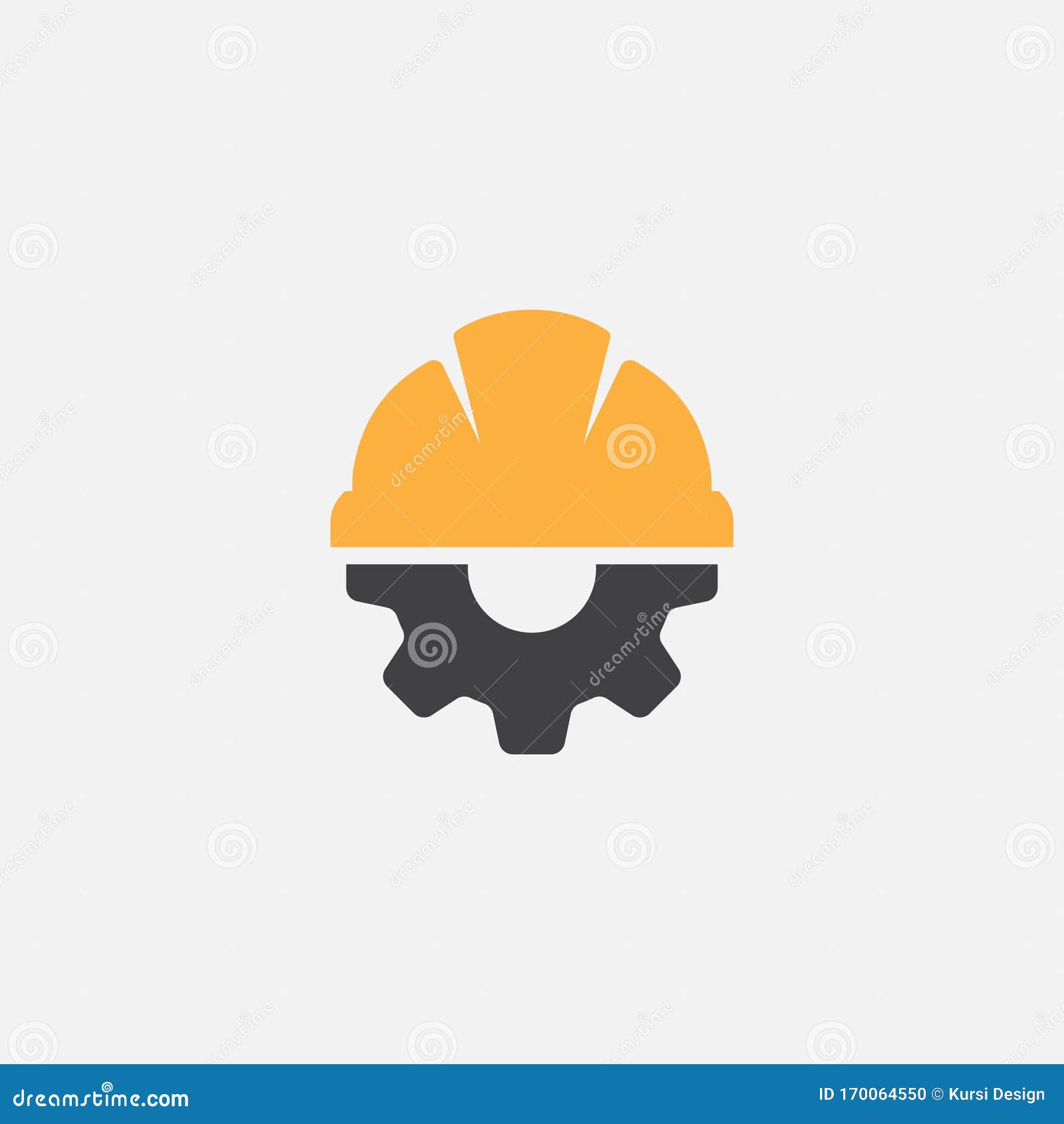 Safety Helm with Gear Vector Stock Vector - Illustration of engineer ...