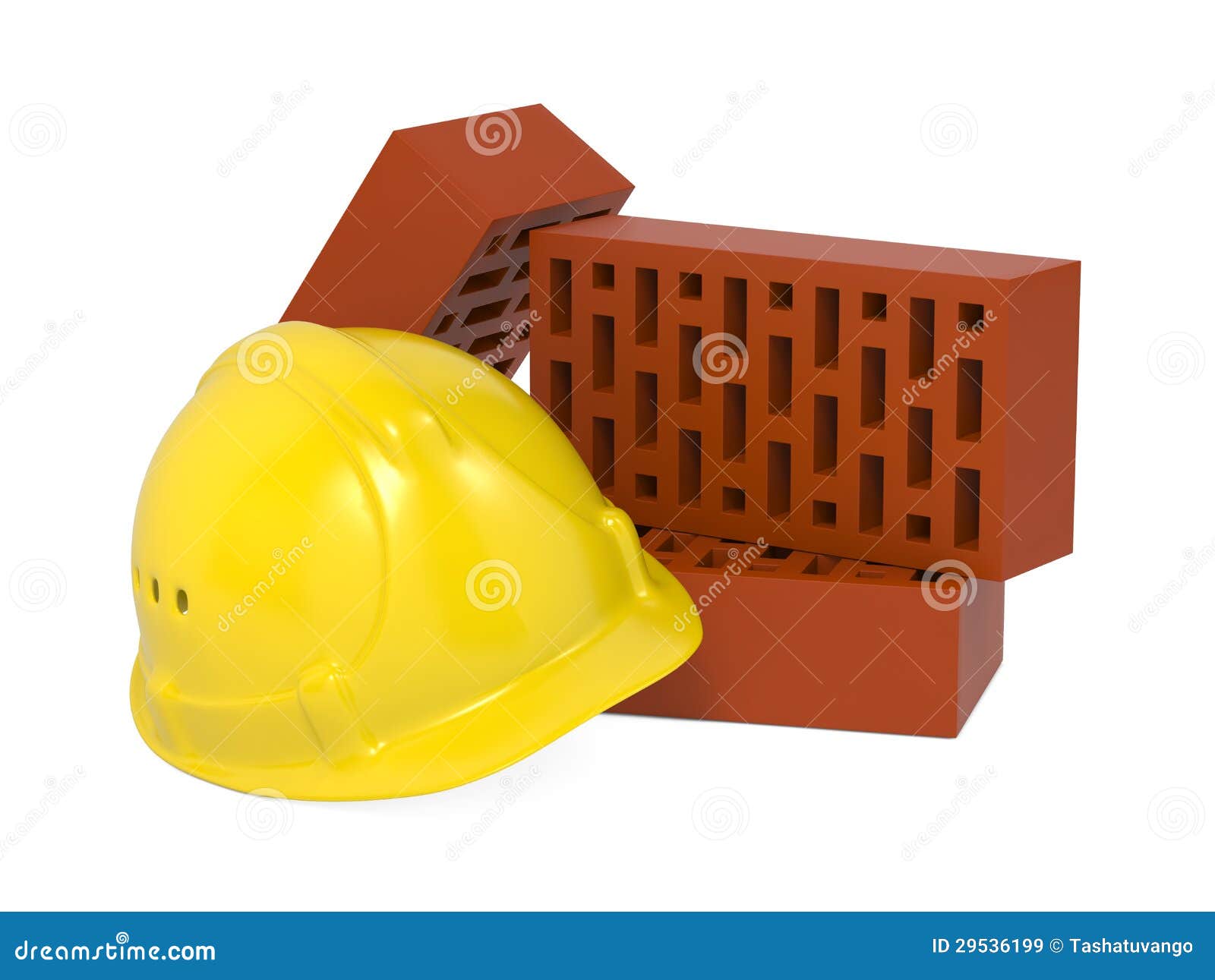 Safety Helmet and Bricks. stock image. Image of construction - 29536199