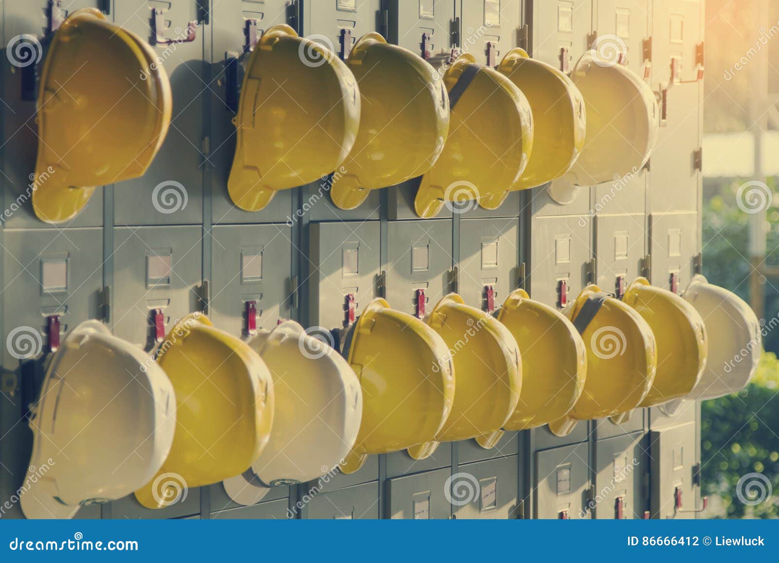 Safety helmet hanging stock photo. Image of security - 86666412