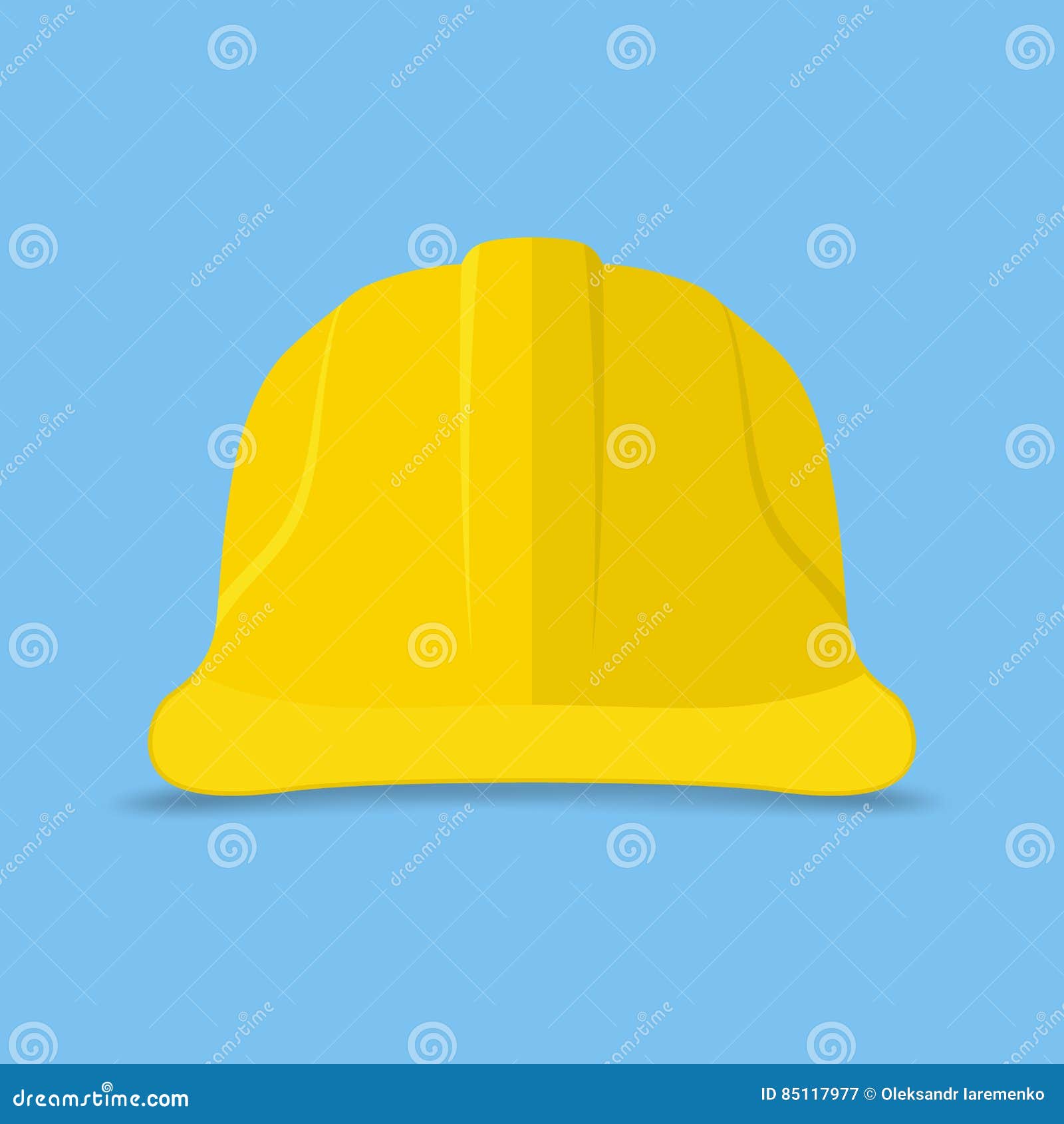 Safety Helmet Icon on Blue Background. Stock Vector - Illustration of ...