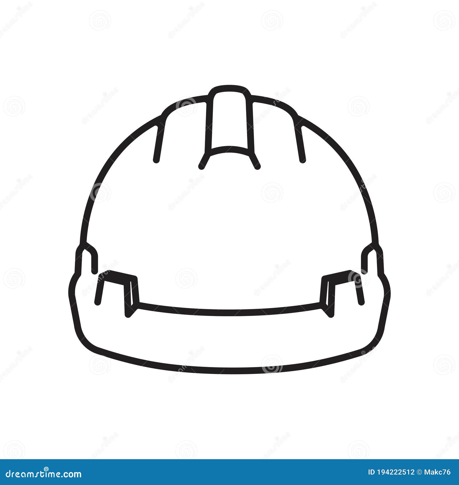 Safety Helmet Icon. Builder Helmet Protective Equipment Linear ...