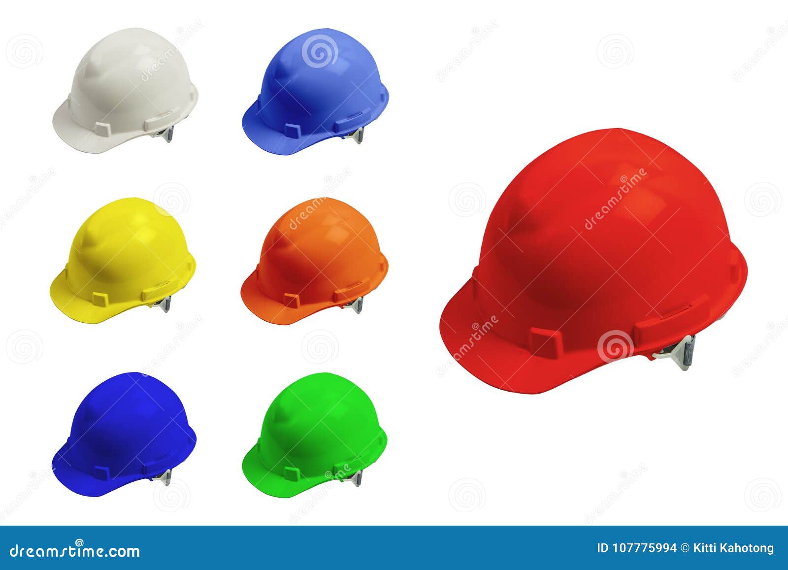 Safety Helmet Isolated on White Background Stock Photo - Image of build ...
