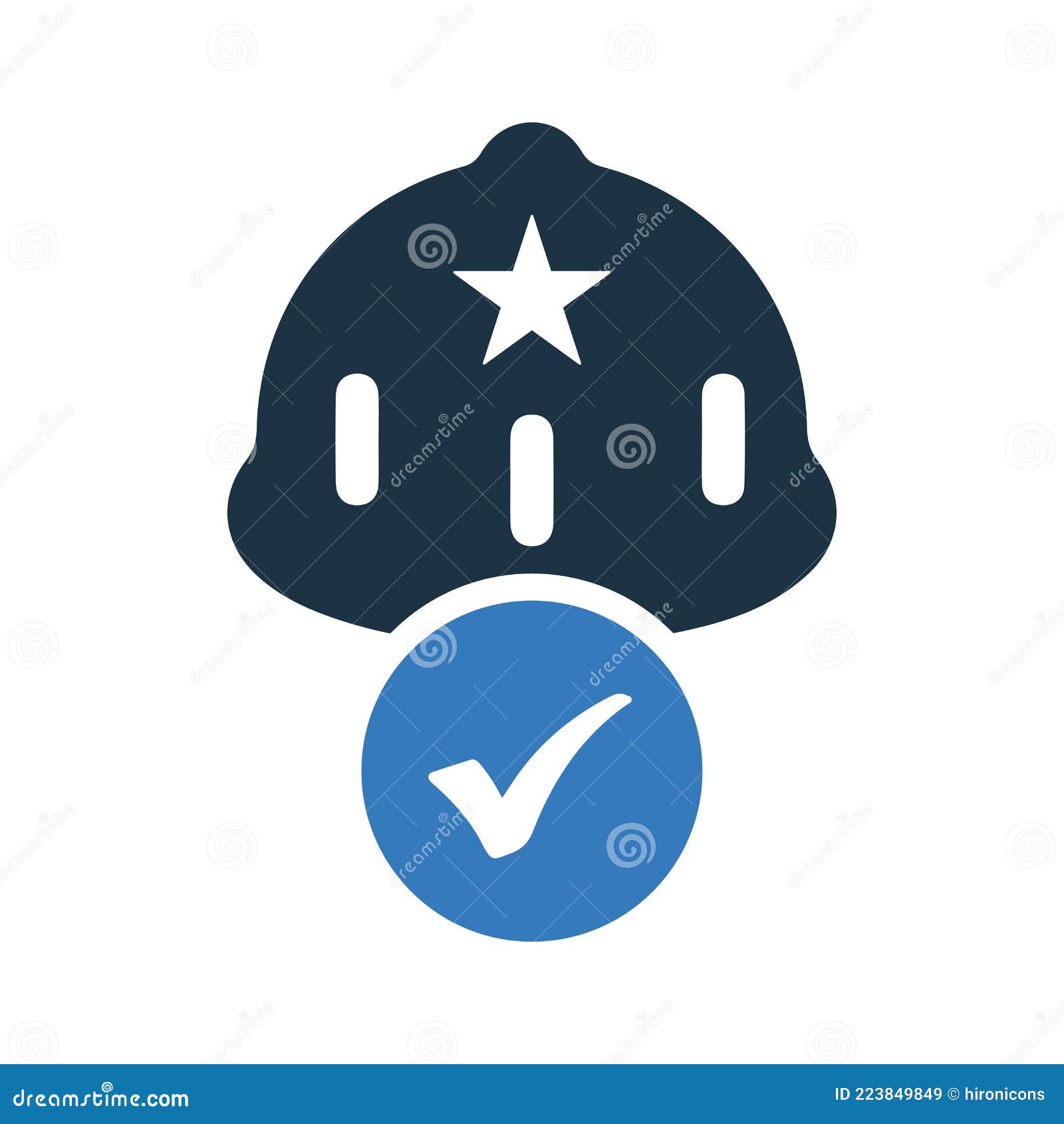 Safety, Helmet, Ok Icon. Simple Editable Vector Illustration Stock ...