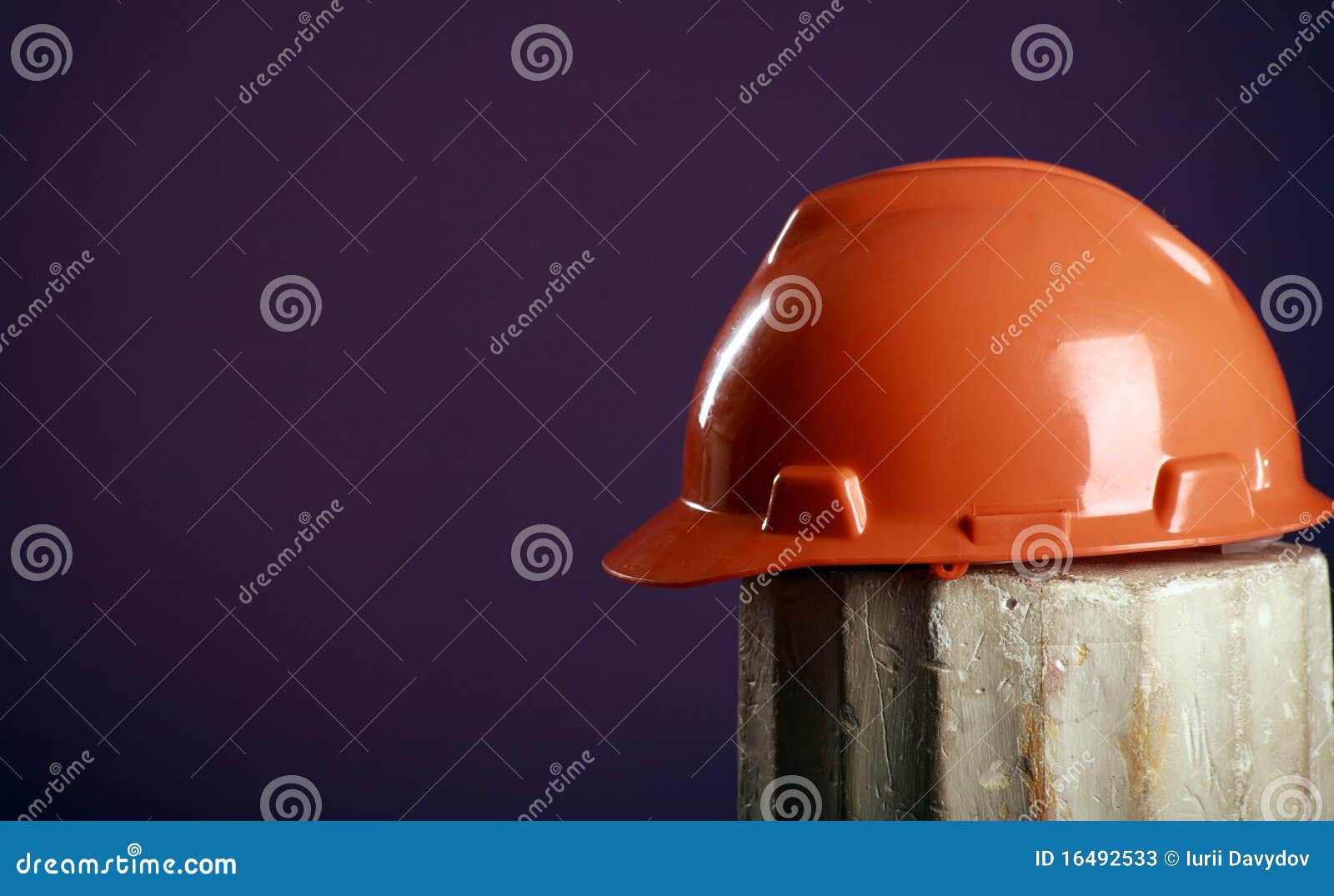 Safety Helmet on a Purple Background Stock Image - Image of occupation ...