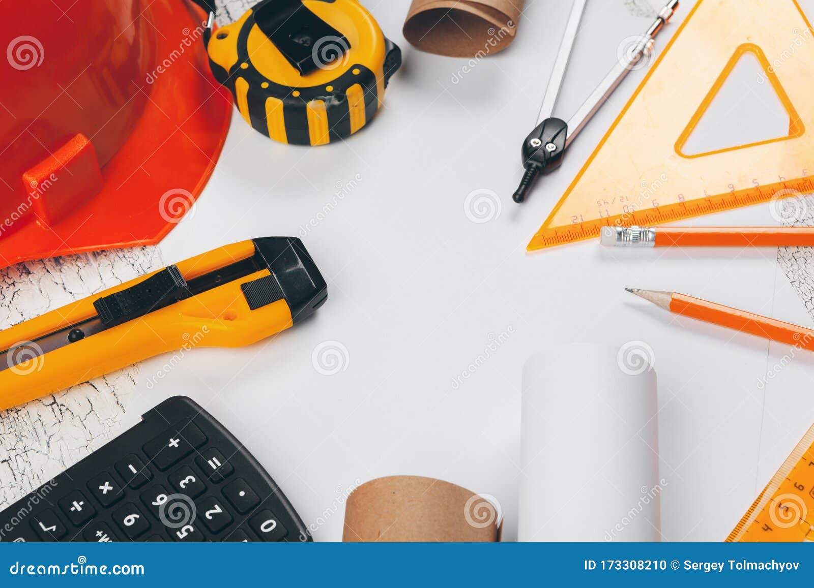 Scrolls Of Engineering Drawings Royalty-Free Stock Image ...