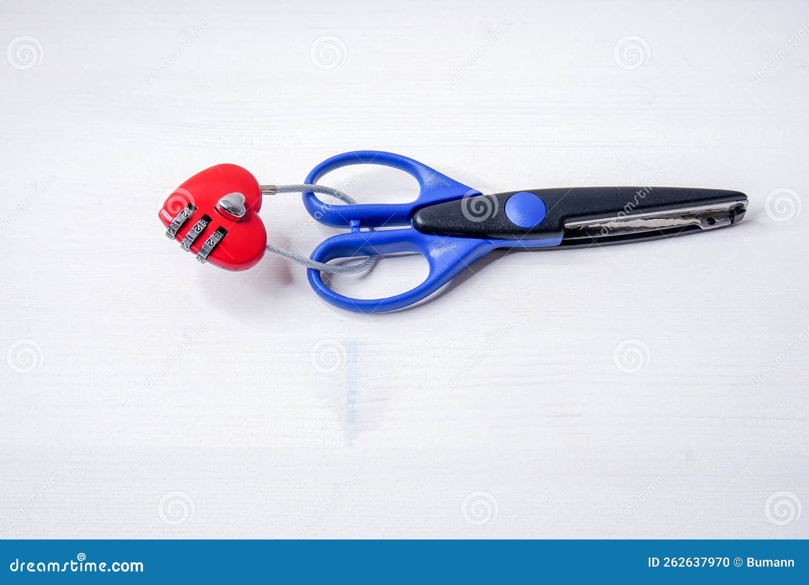 Safety in the Home or Child Safety, Scissors with Padlock Stock Photo ...