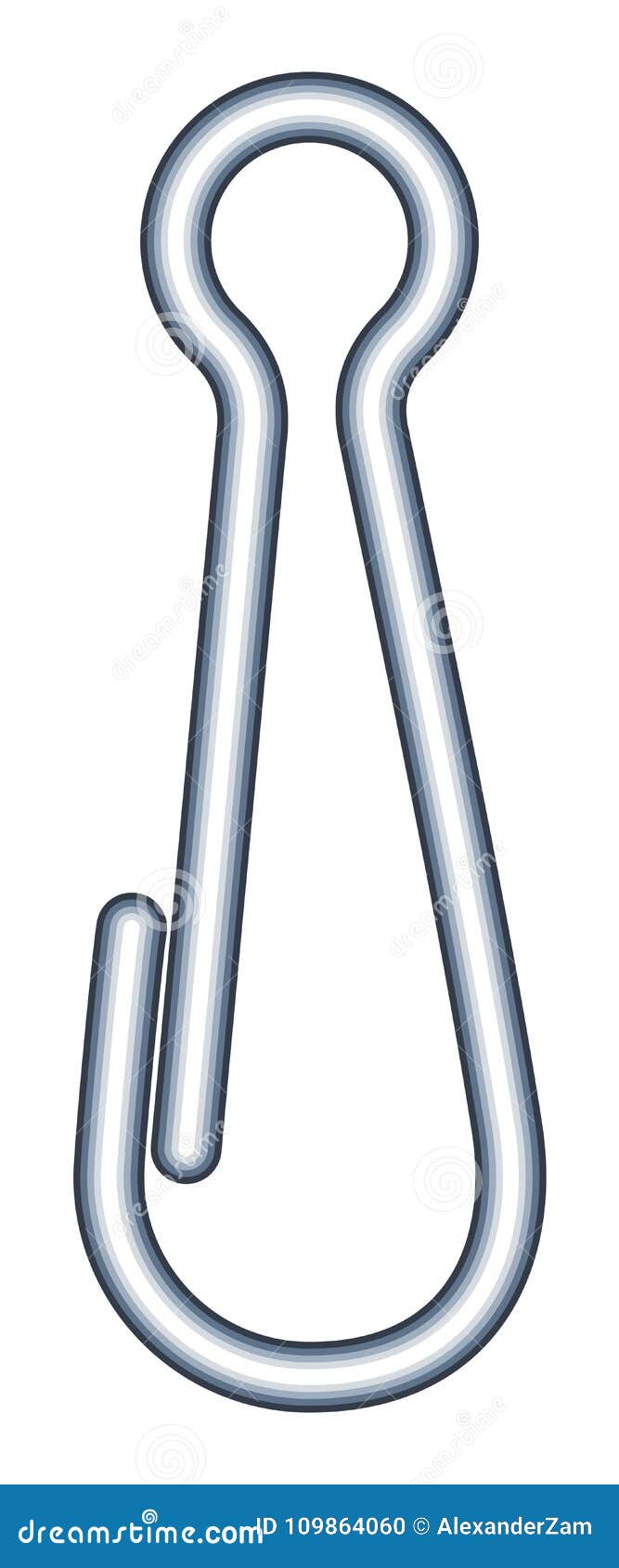 Safety hook illustration stock vector. Illustration of belaying - 109864060