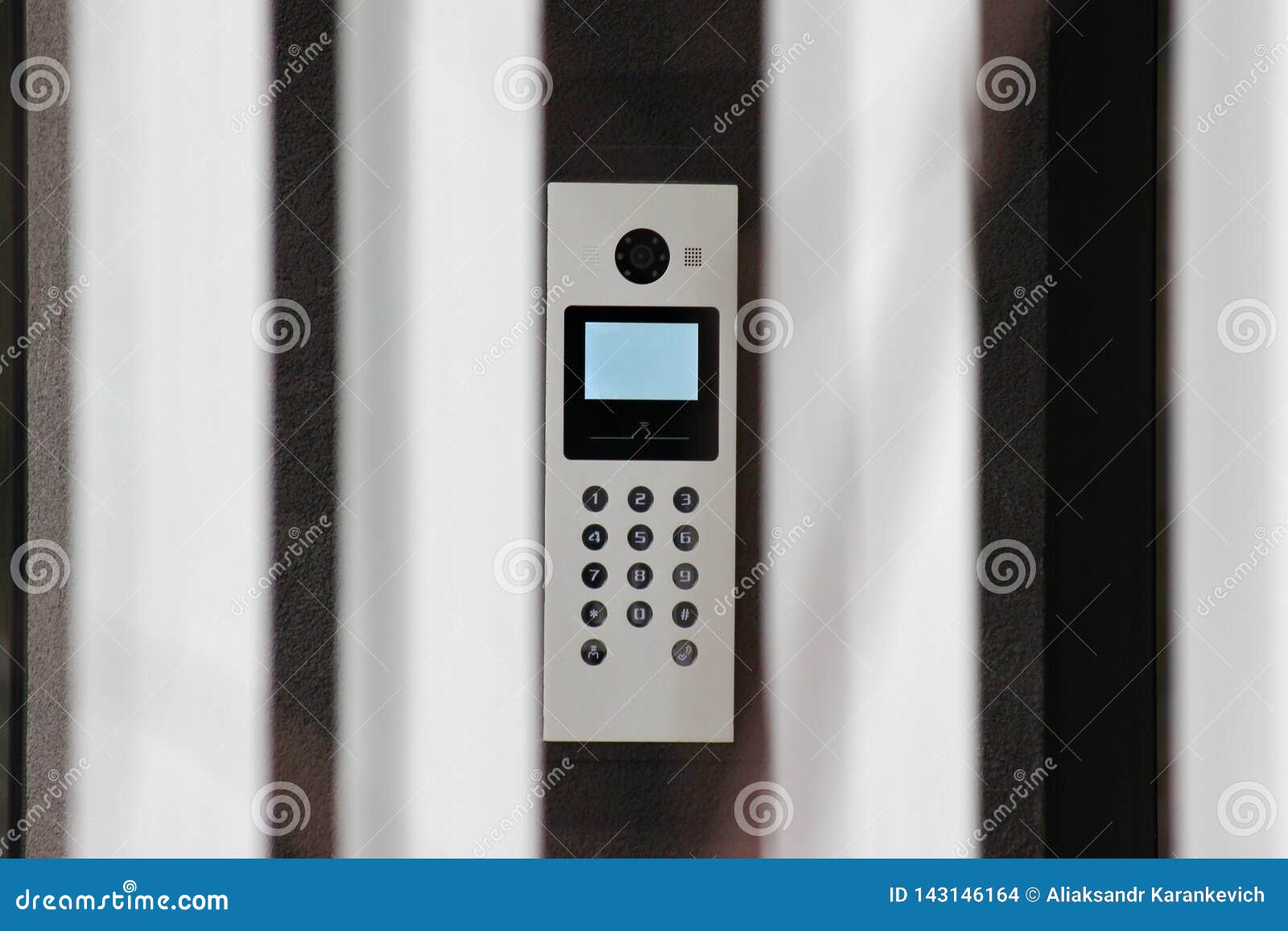 Safety of a House with an Intercom at the Entrance or Gate. Electronic ...