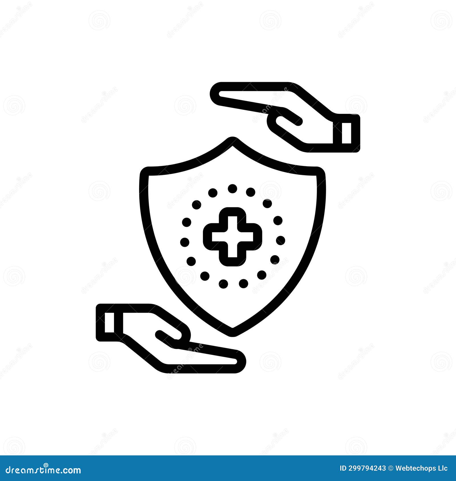 Black Line Icon for Safety, Protect and Protection Stock Vector ...