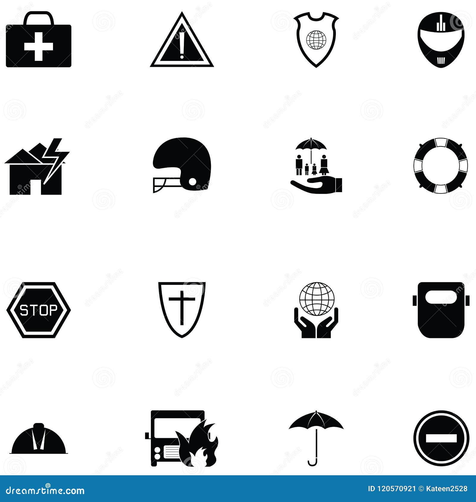 Safety icon set stock vector. Illustration of health - 120570921