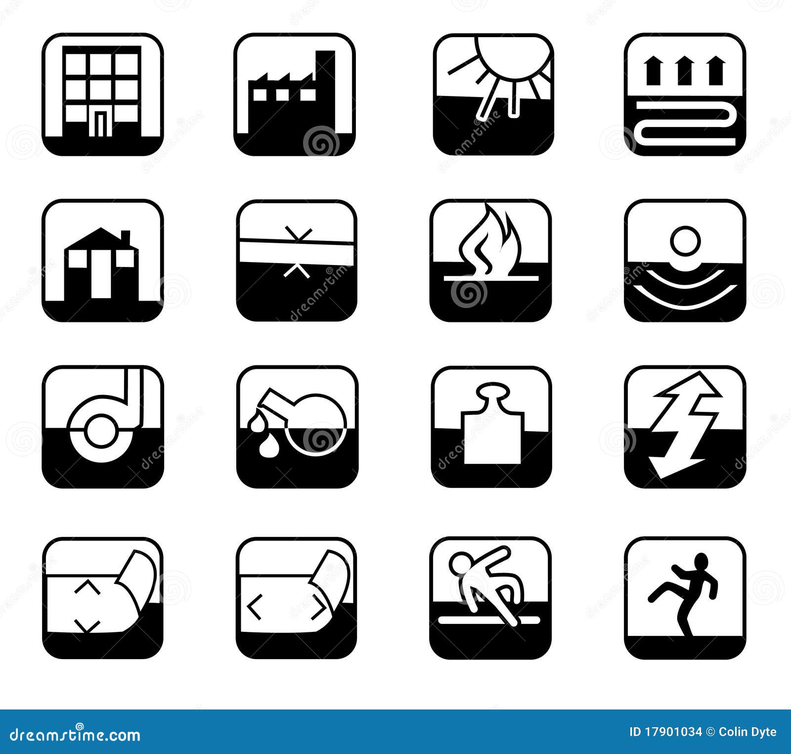 Safety Icons stock vector. Illustration of safety, icons - 17901034