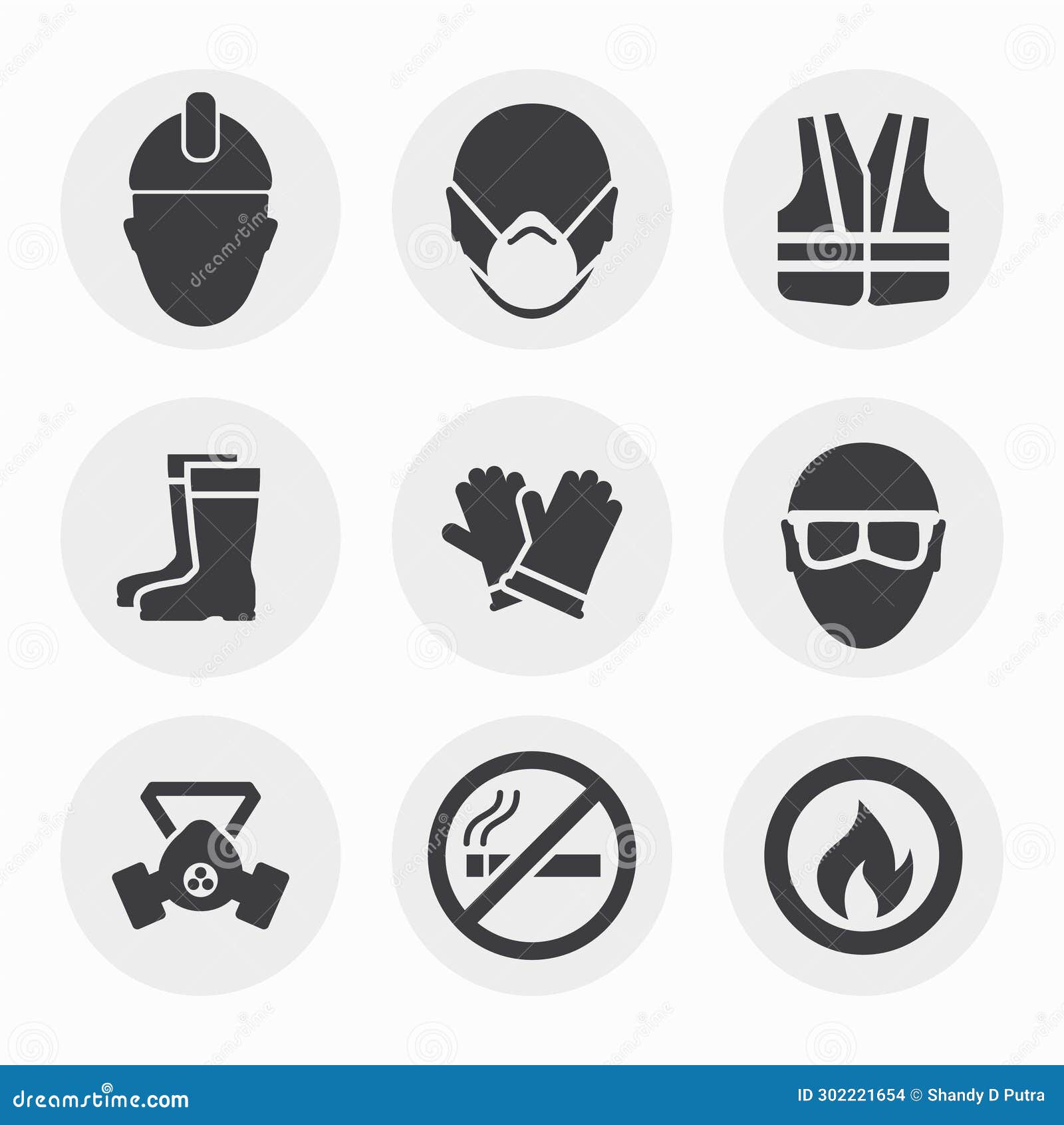 Safety icons set stock vector. Illustration of insurance - 302221654