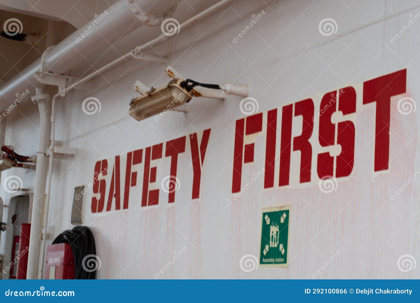 Safety Instructions on the Bulkhead Stock Photo - Image of prevent ...