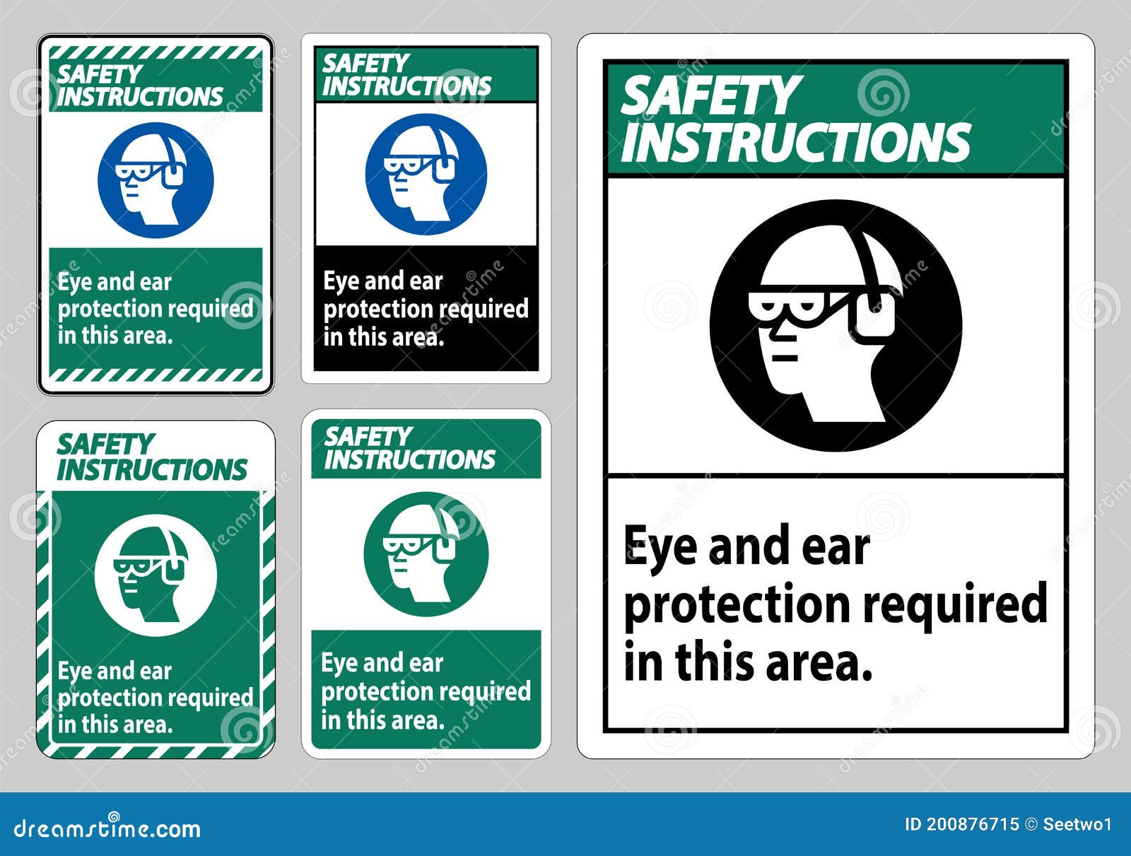 Eye And Ear Protection Sign