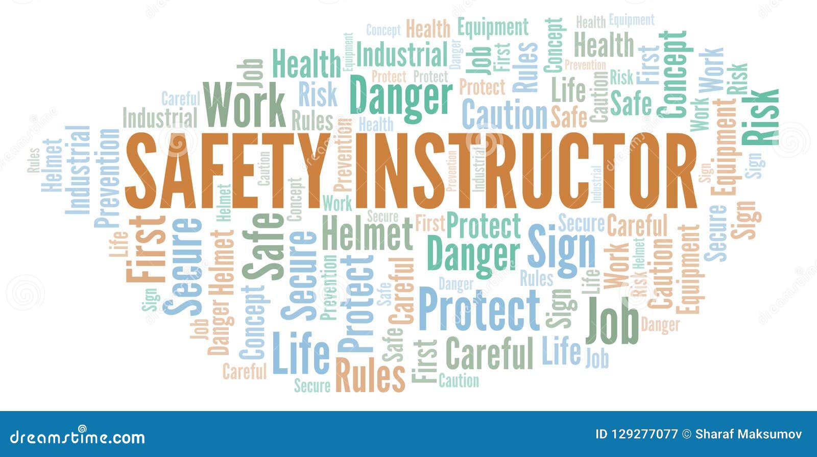Safety Instructor Word Cloud. Stock Illustration - Illustration of ...